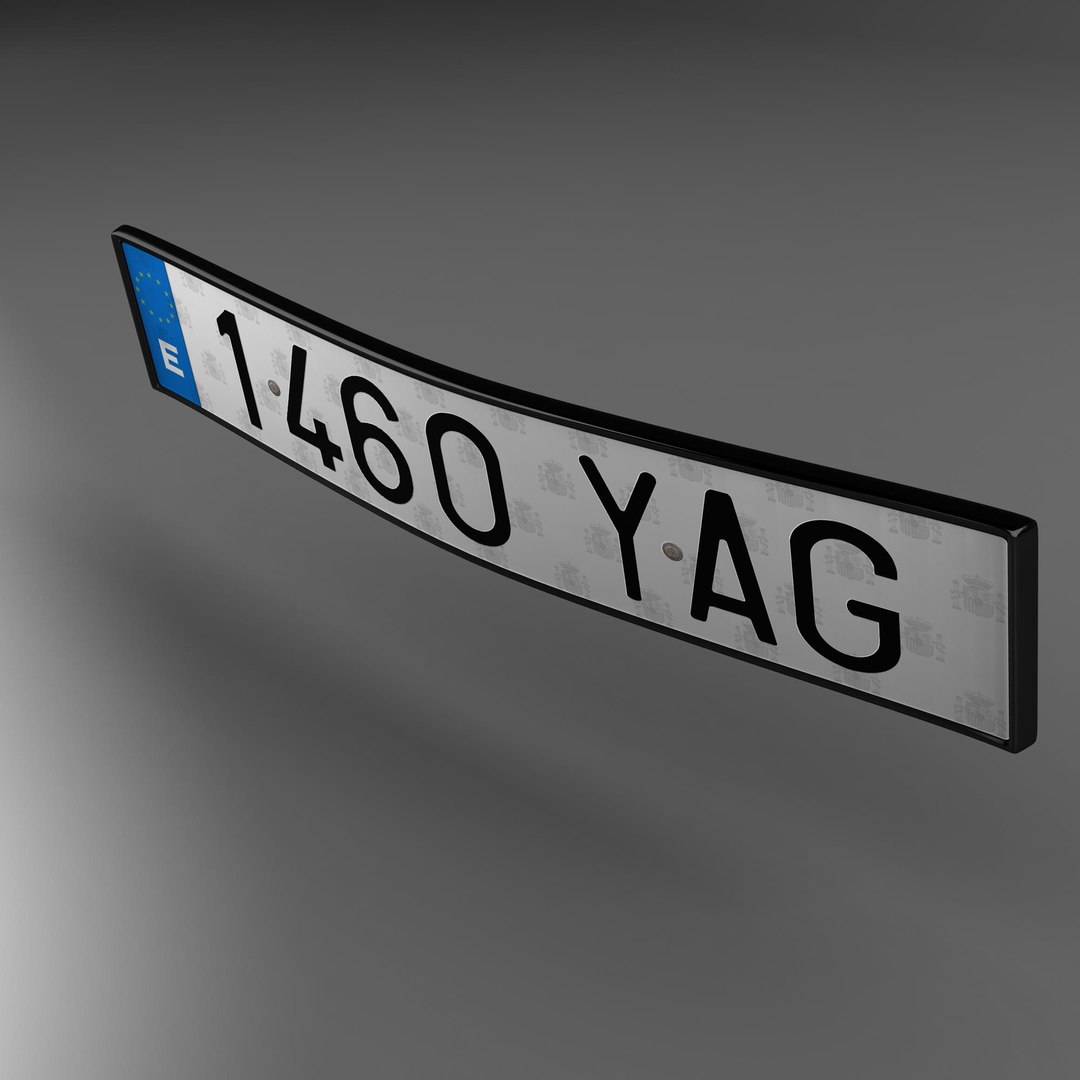 License Plate 3d Model
