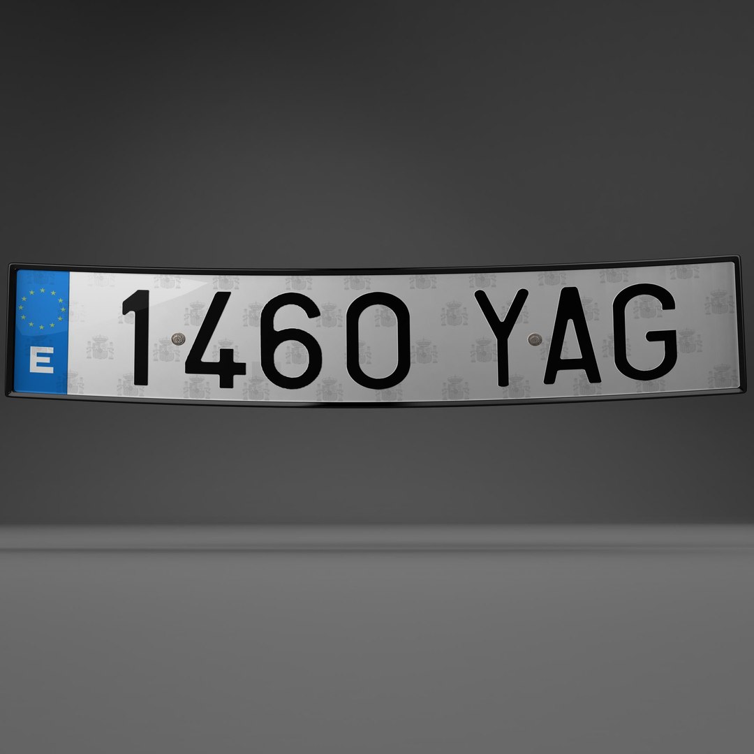 License Plate 3d Model