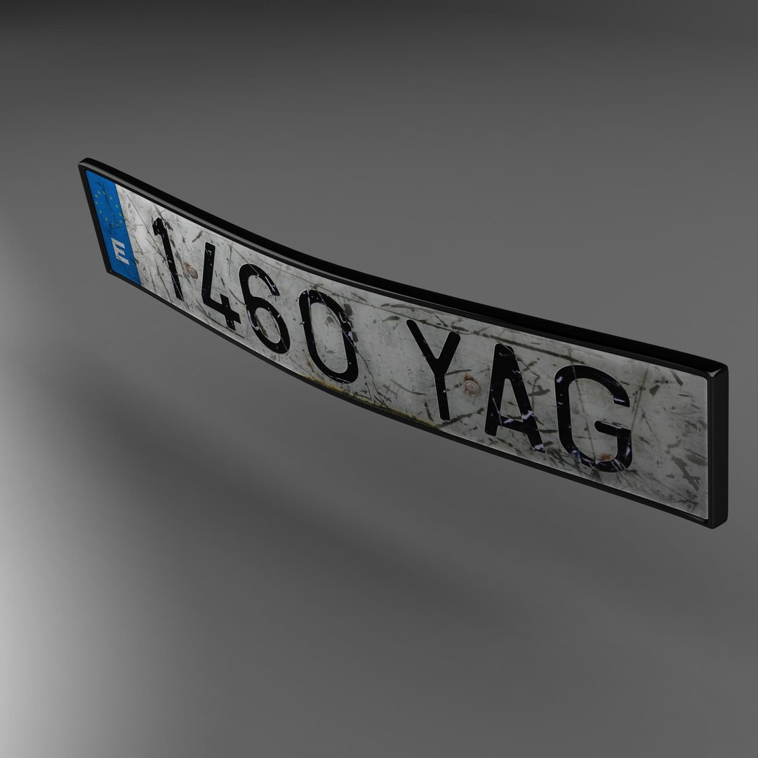 License Plate 3d Model