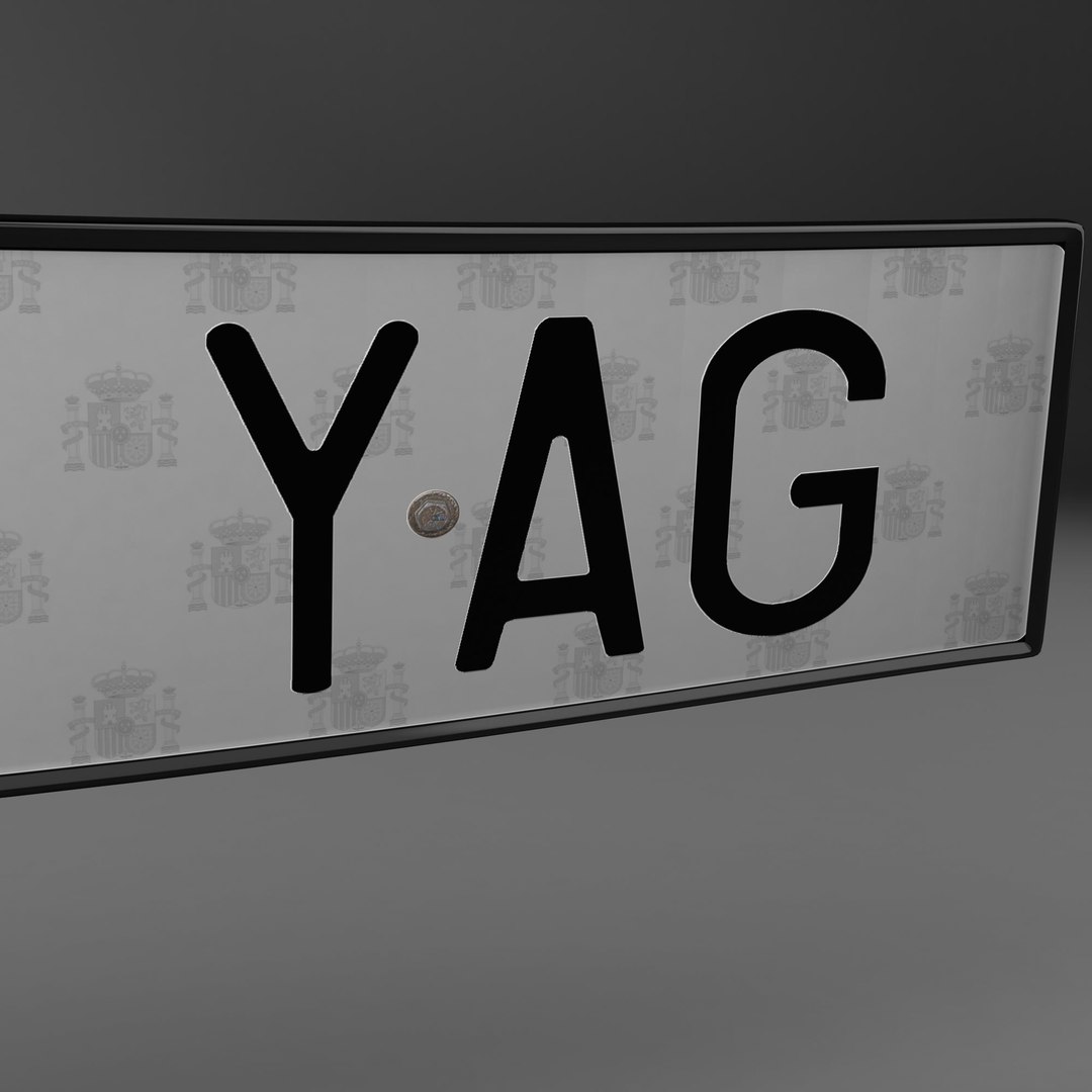 License Plate 3d Model