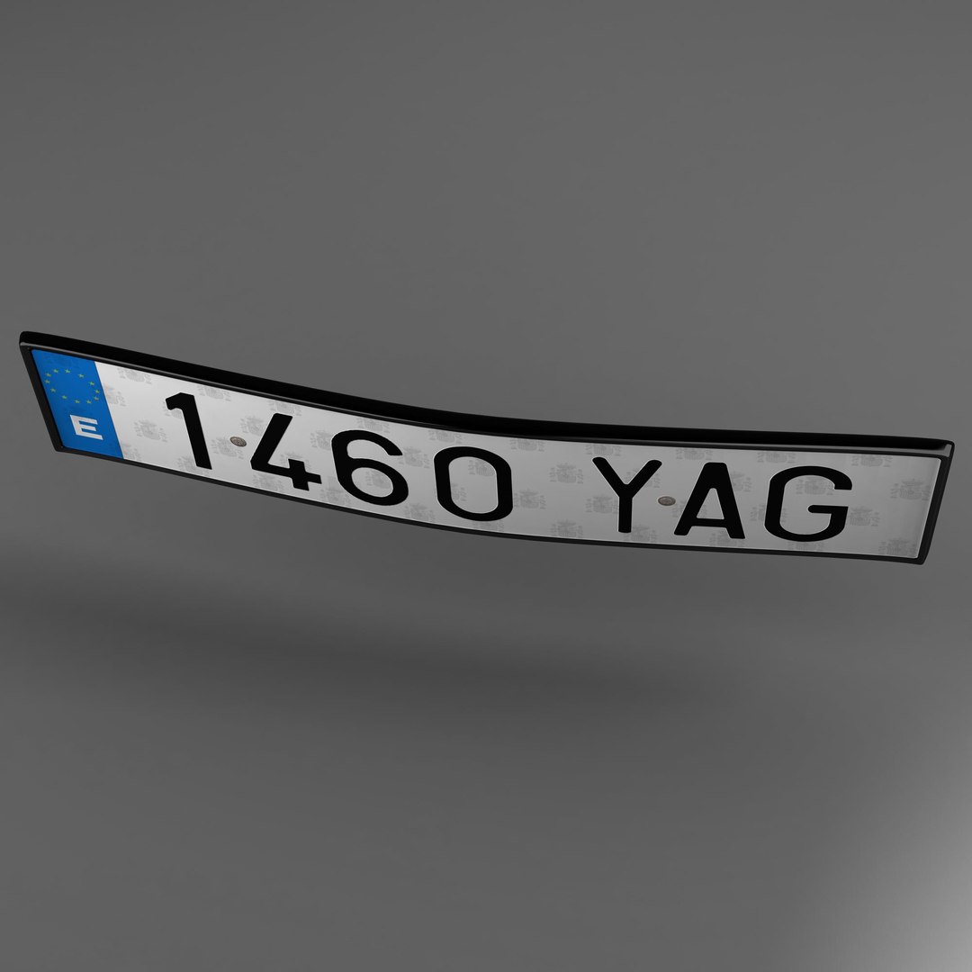 License Plate 3d Model