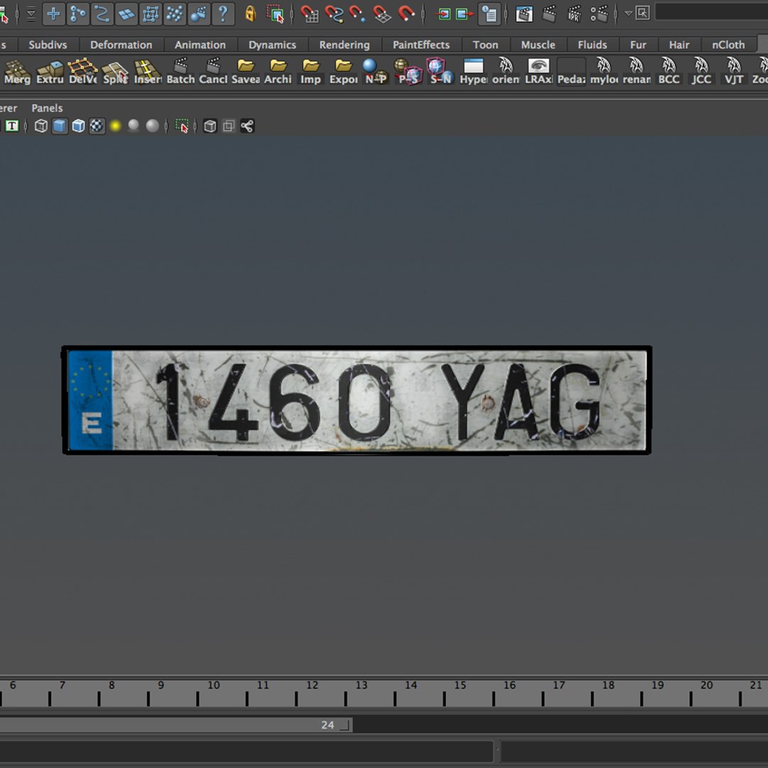 License Plate 3d Model