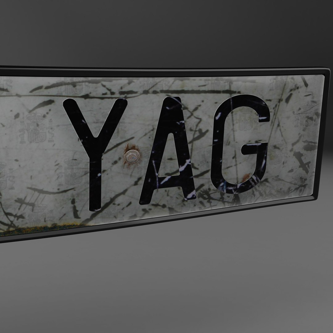 License Plate 3d Model