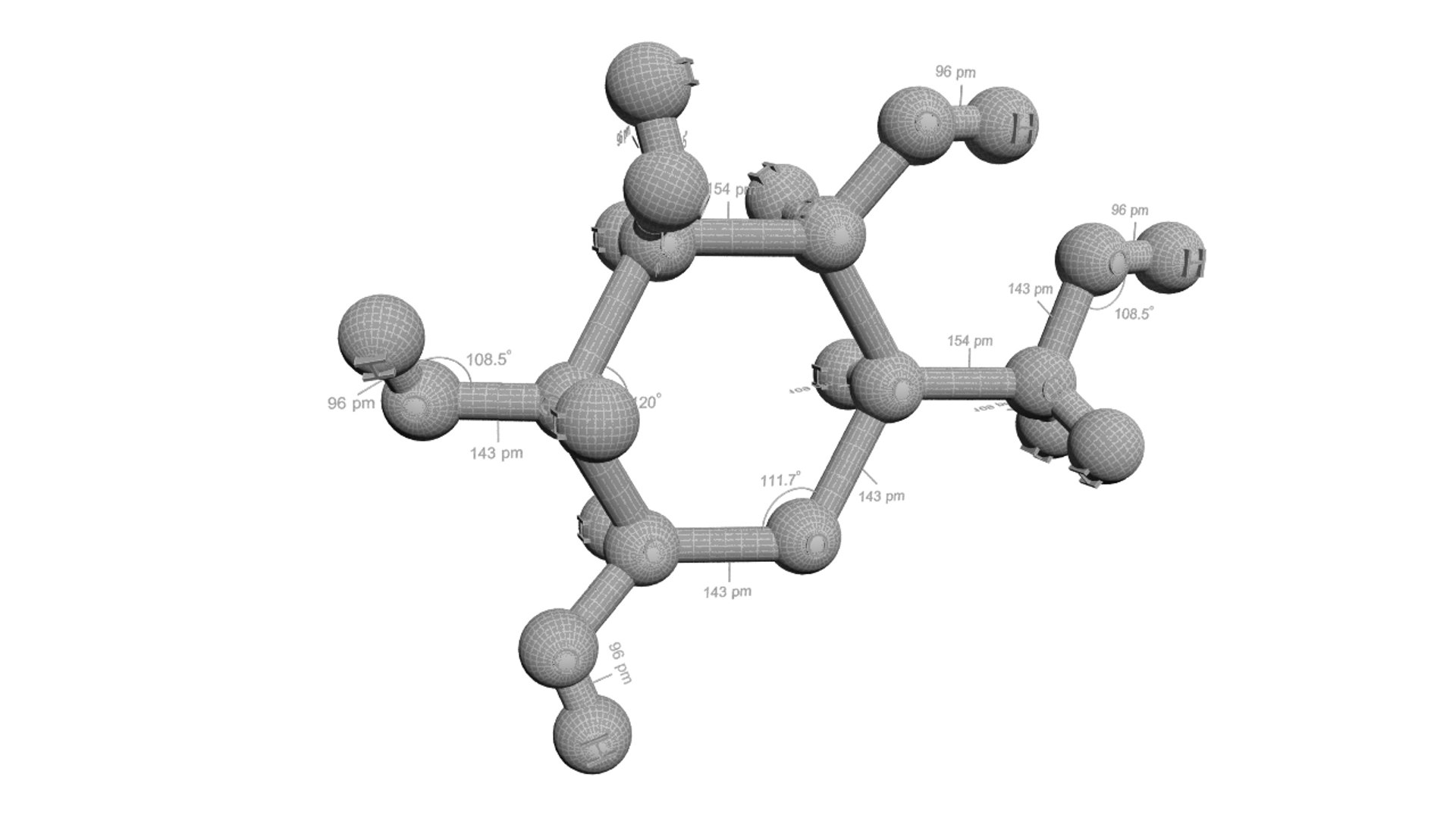 Glucose Molecule C6h12o6 3D - TurboSquid 1427100