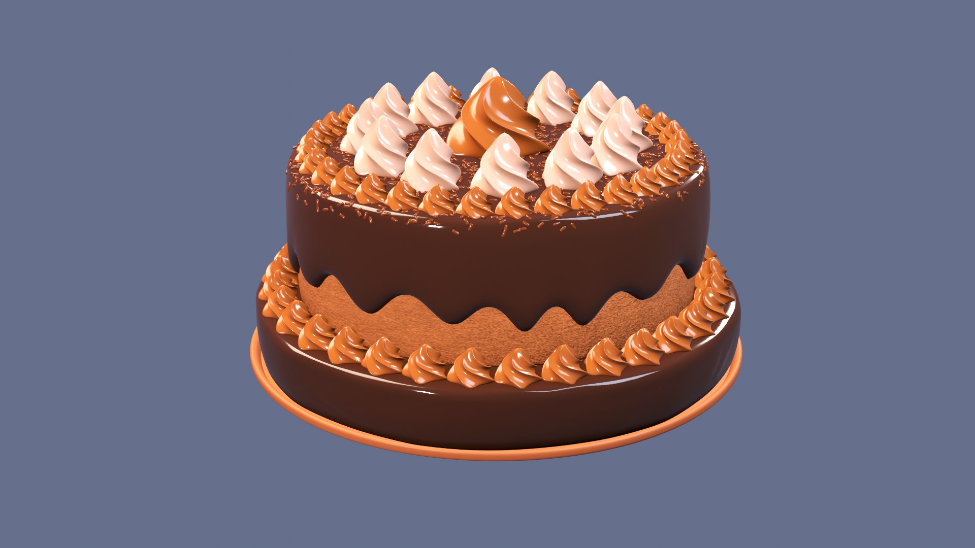 modelo 3d Chocolate Cake - TurboSquid 2067406