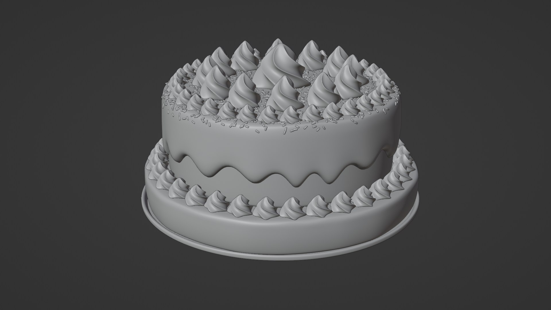 Chocolate Cake Model - TurboSquid 2067406