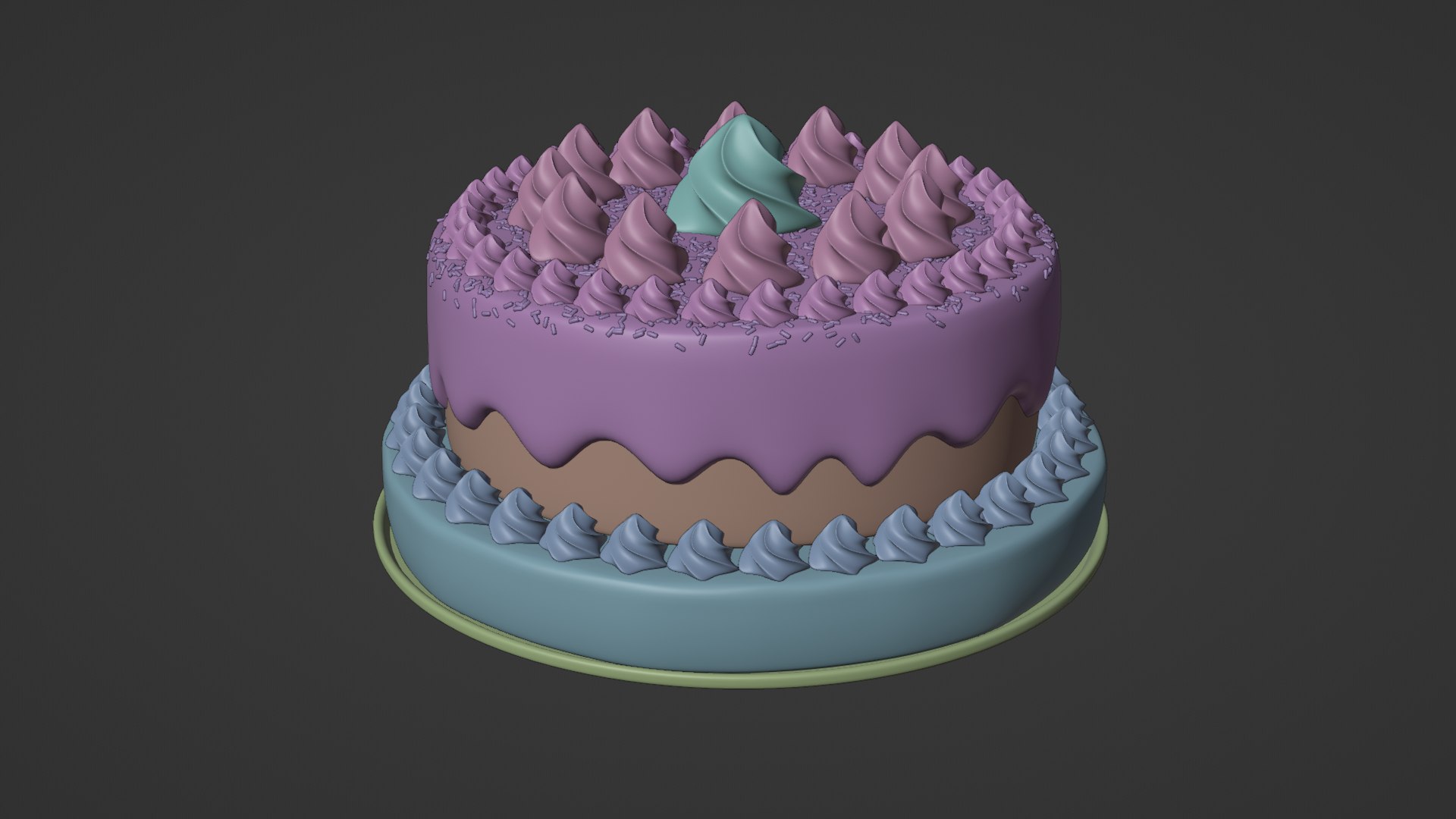 Chocolate Cake Model - TurboSquid 2067406