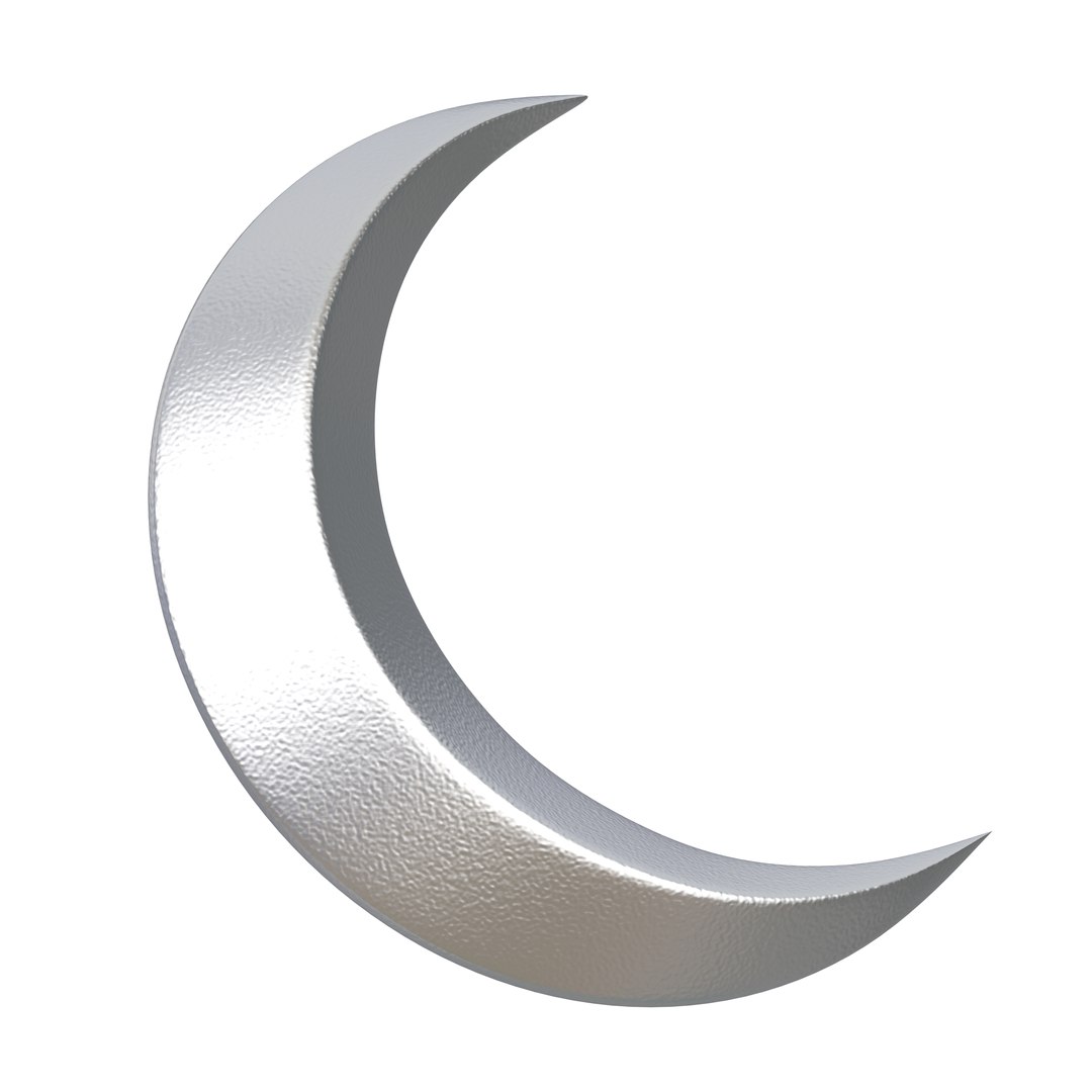 3D Crescent moon Gold And Silver - TurboSquid 2004034