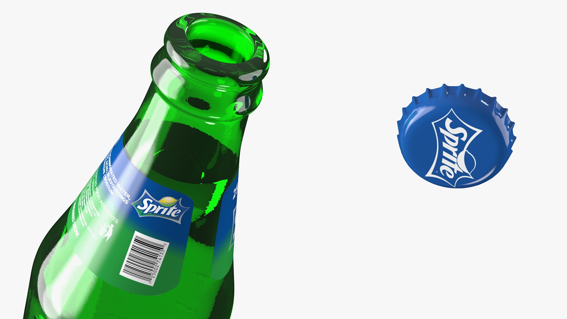 Sprite Glass Bottle 3D Model - TurboSquid 1451142