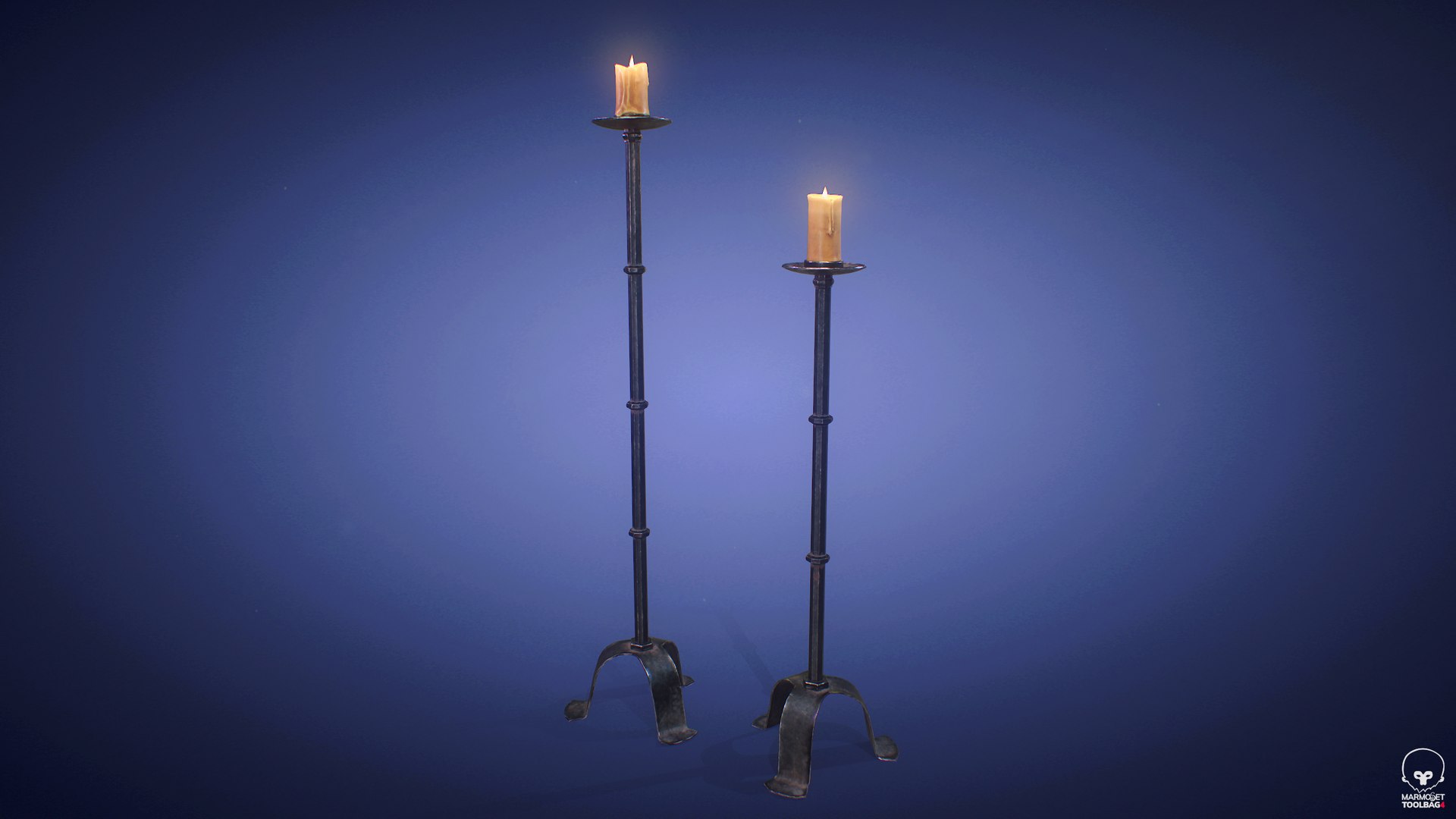 3D Model Medieval Candle Stand - TurboSquid 1705074