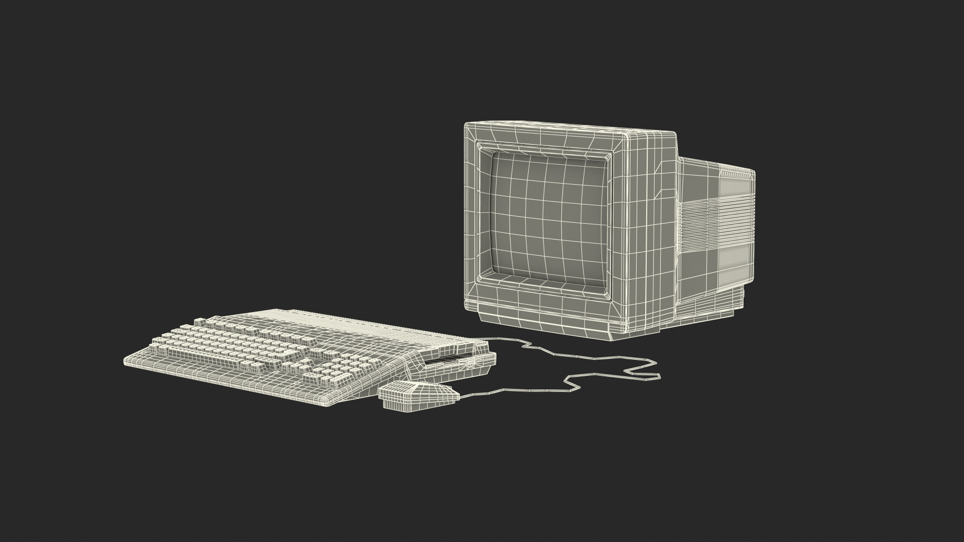 Vintage Computer With Monitor 3D Model - TurboSquid 2062315