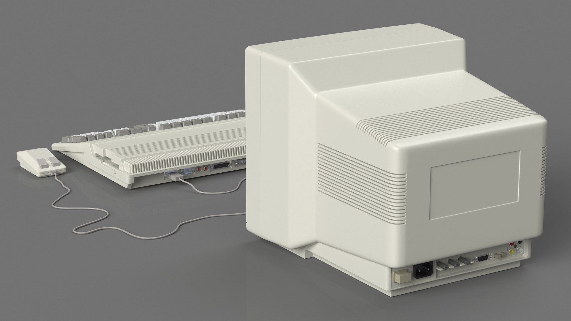 Vintage Computer with Monitor 3D model - TurboSquid 2062315