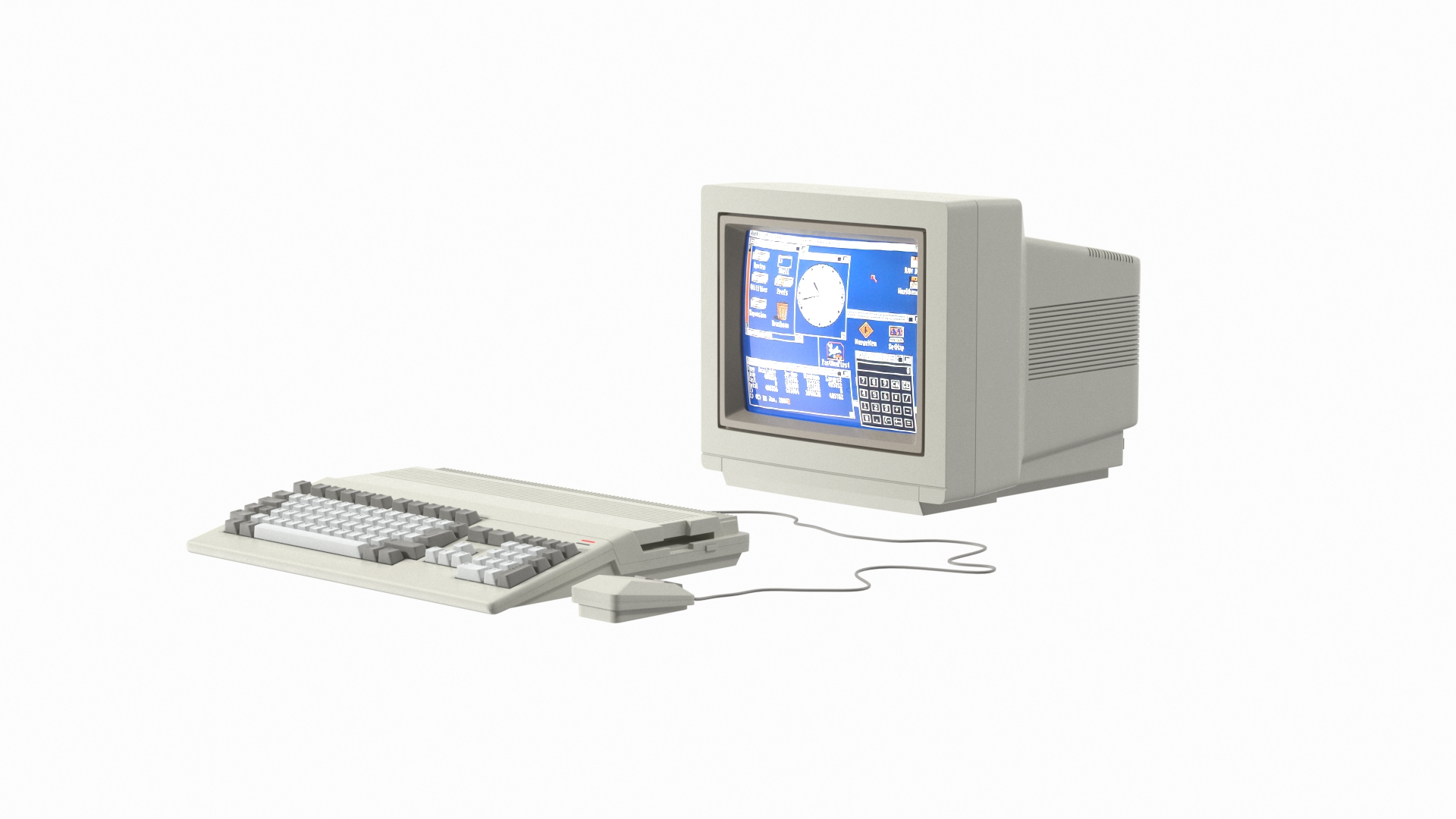 Vintage Computer With Monitor 3D Model - TurboSquid 2062315