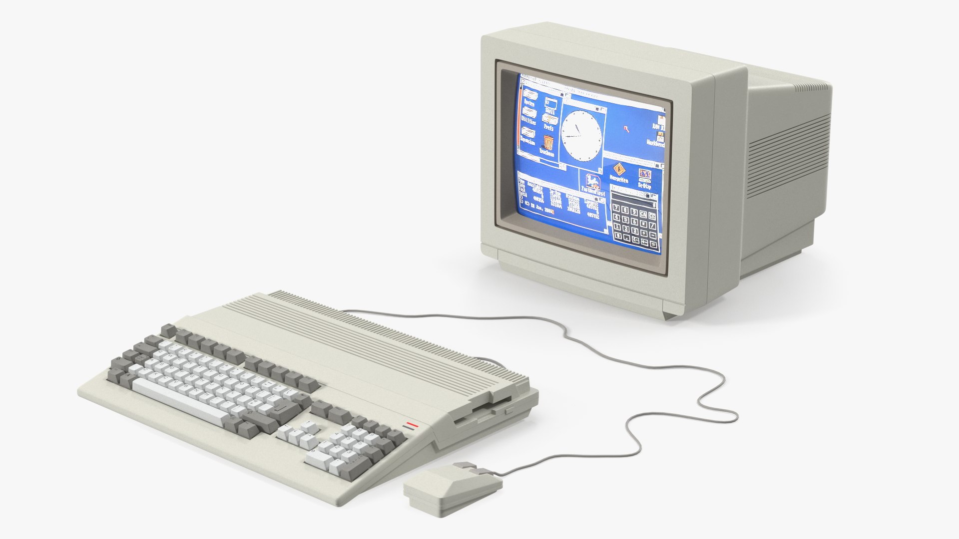 Vintage Computer with Monitor 3D model - TurboSquid 2062315