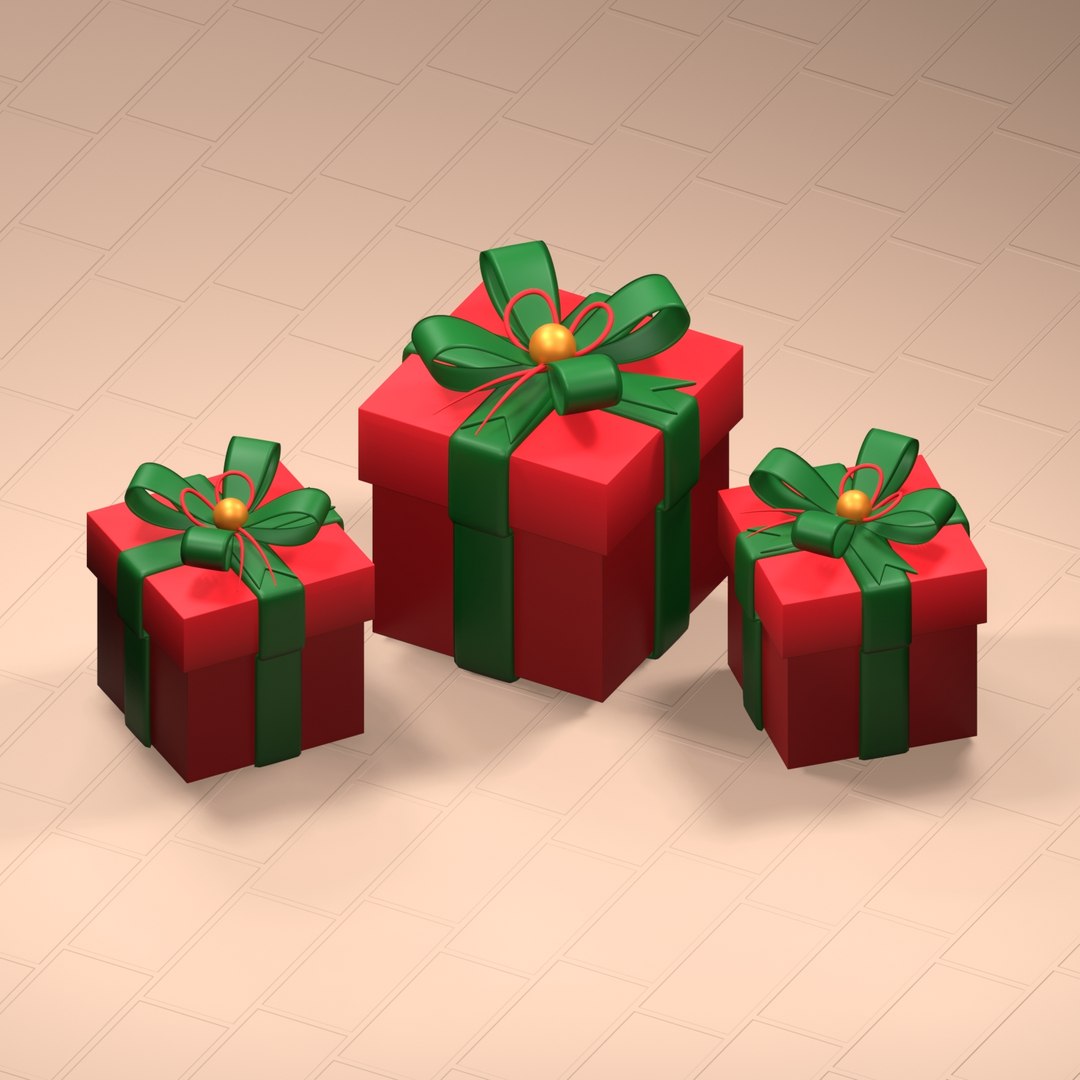 3D Christmas Box Gift Presents - TurboSquid 1962875