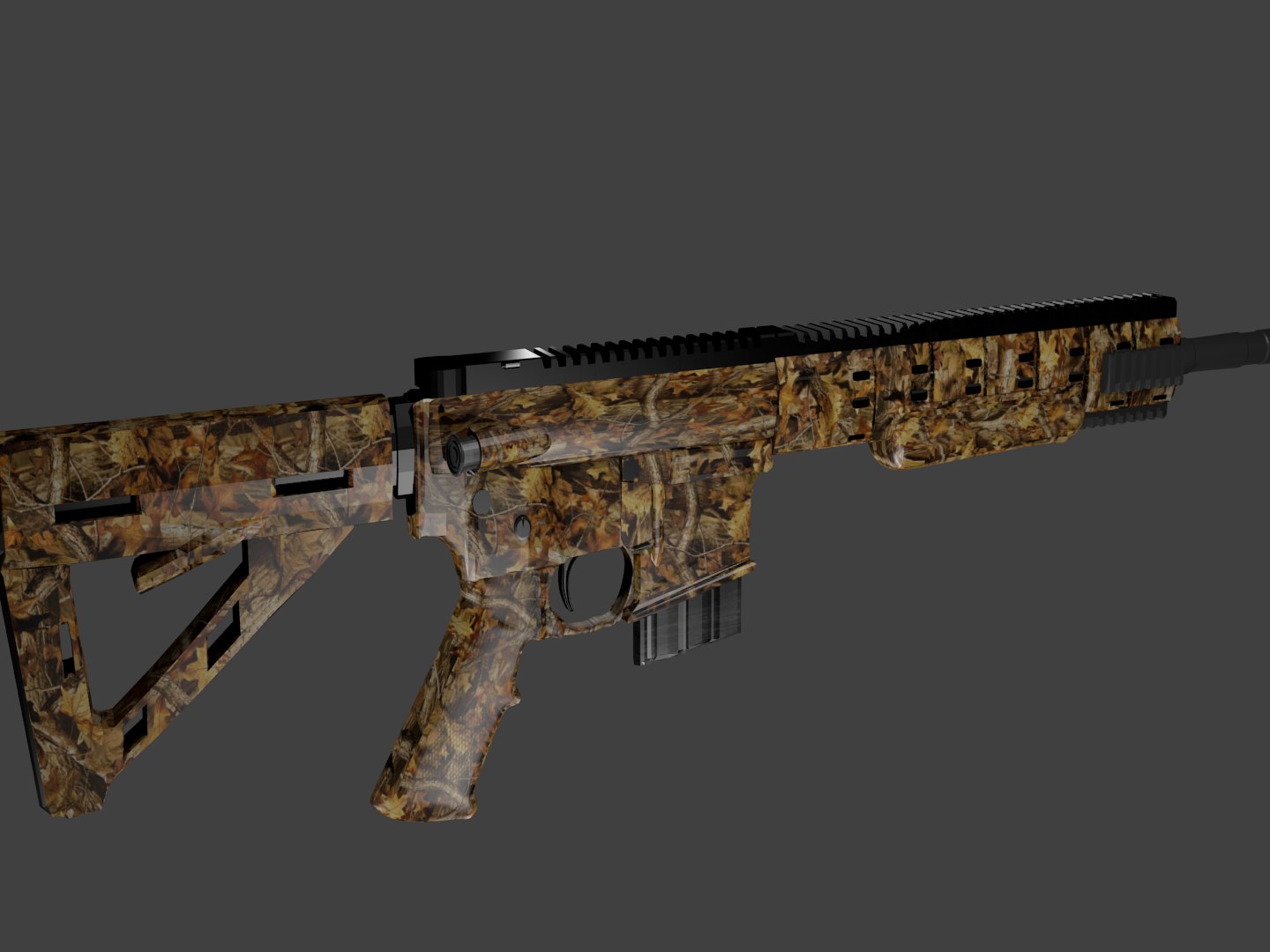 3d Model Daniel Defense Ambush Firearm