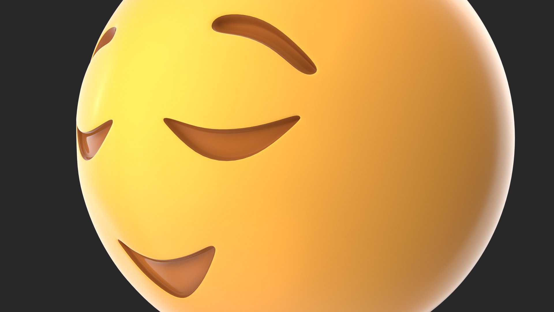 3D Relieved Emoji Model - TurboSquid 1533921