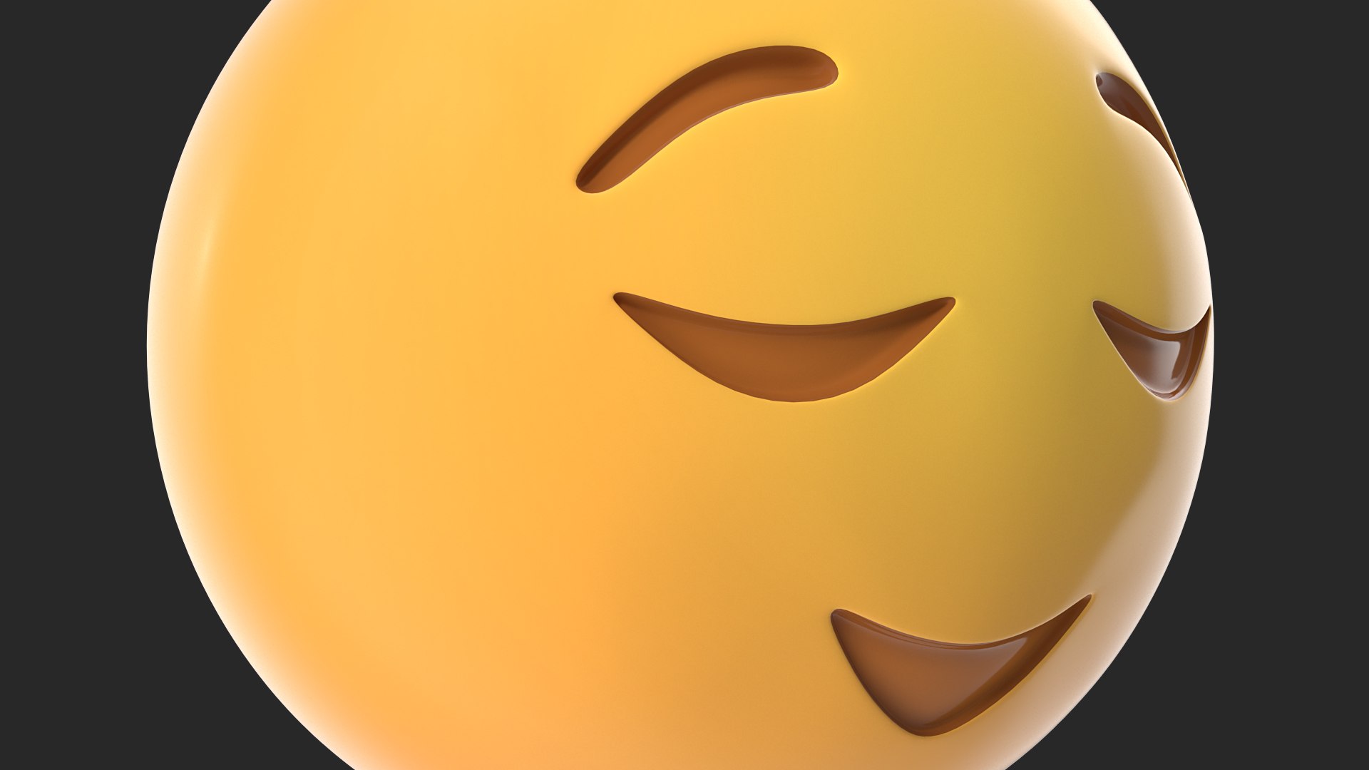 3D Relieved Emoji Model - TurboSquid 1533921