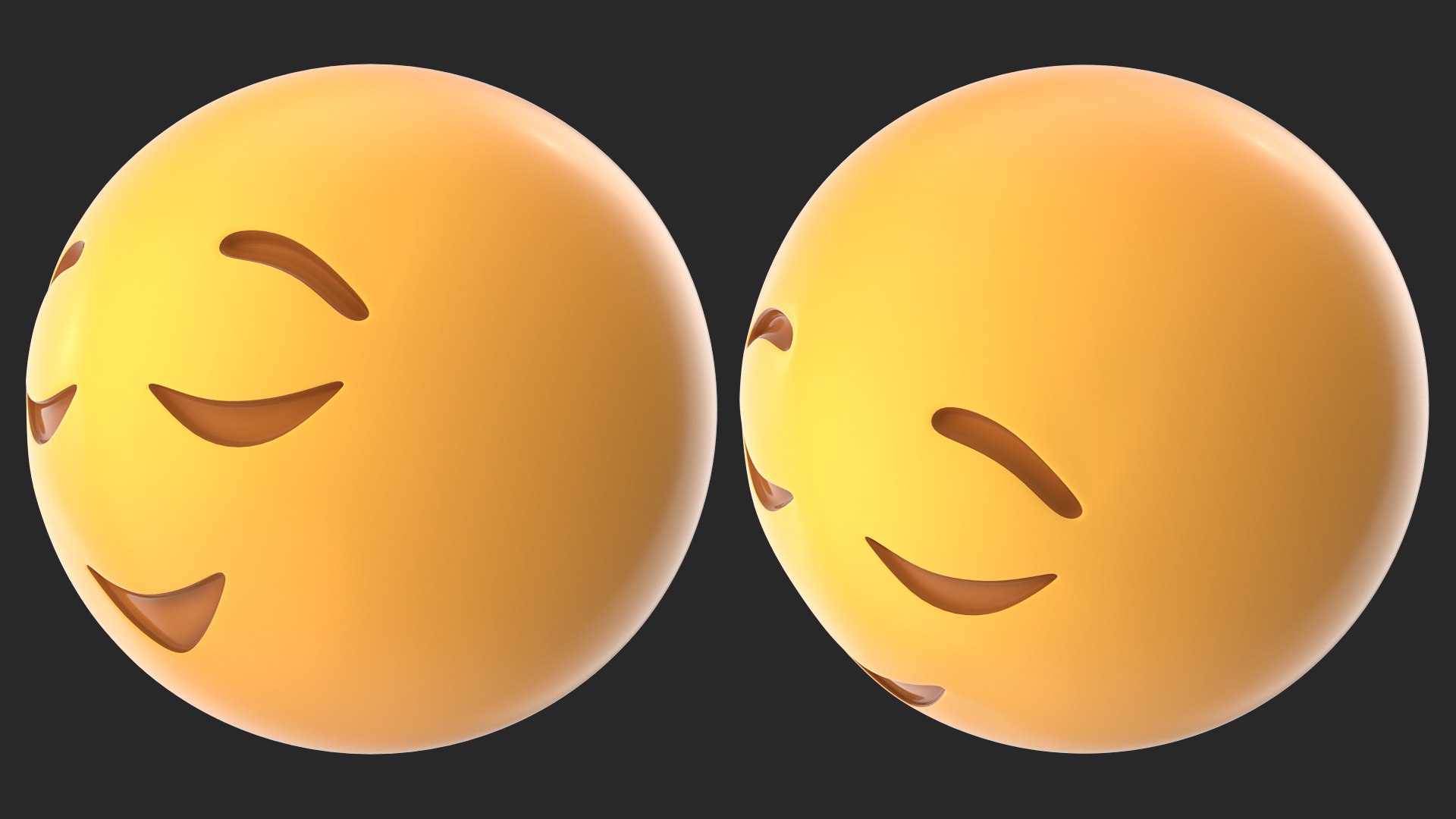 3D Relieved Emoji Model - TurboSquid 1533921