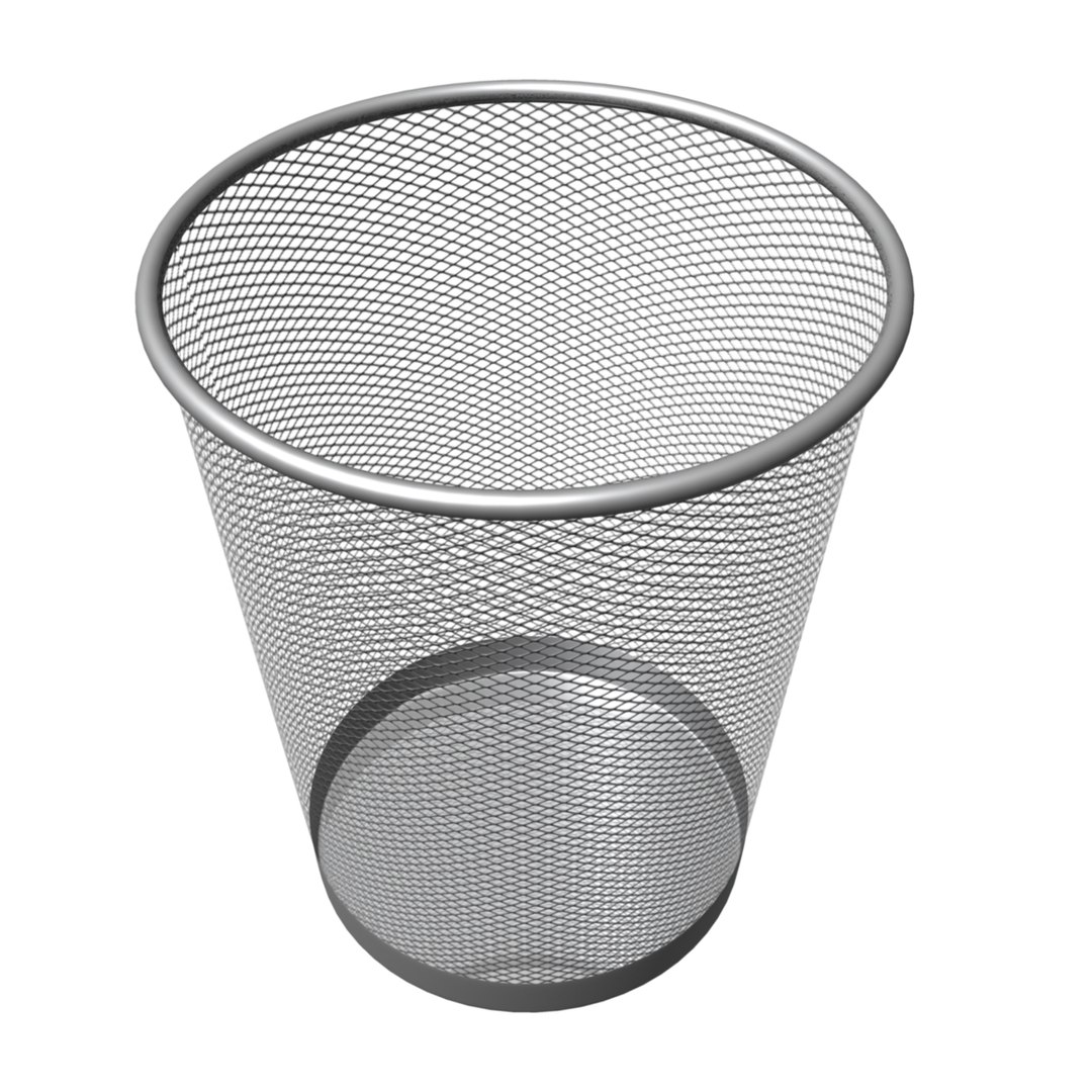 Maya Silver Mesh Rubbish Bin