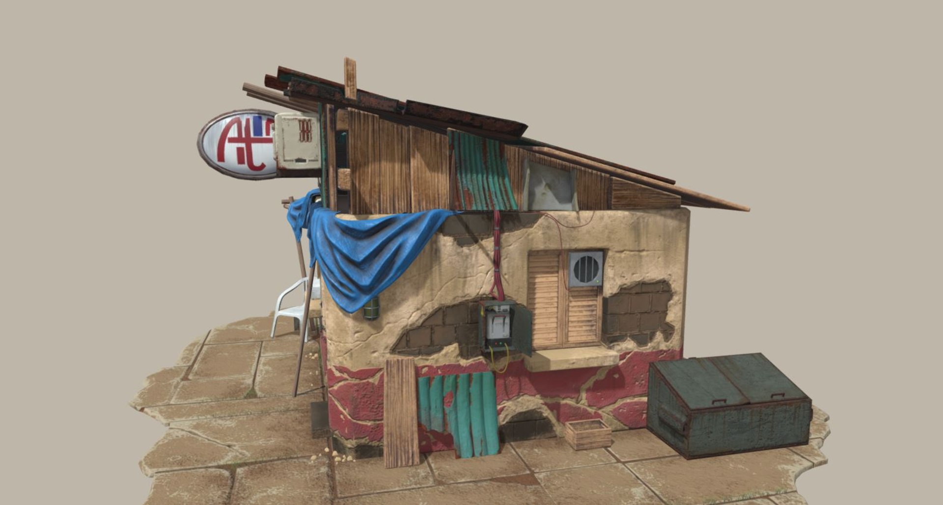 Slum Shop 3D Model - TurboSquid 1621073