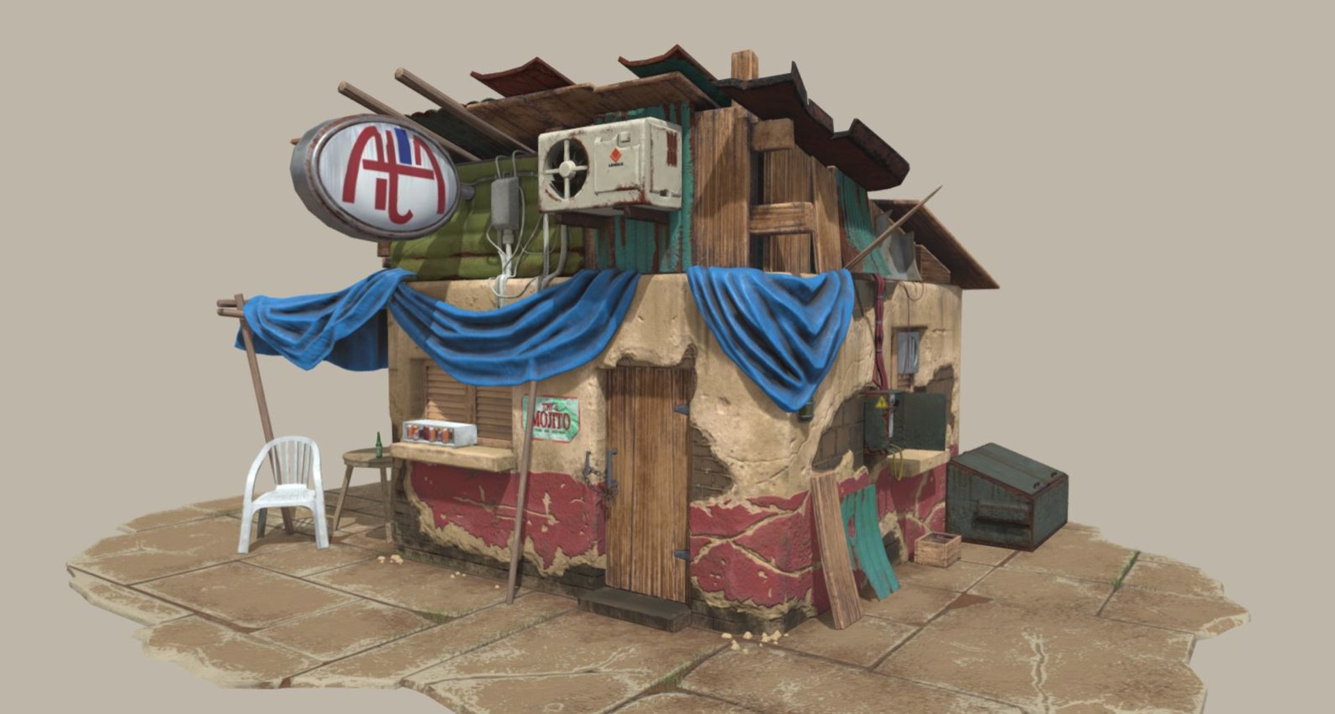 Slum Shop 3D Model - TurboSquid 1621073