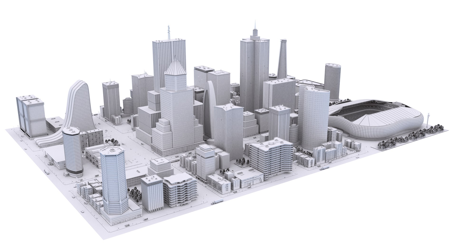 3D City Clay - TurboSquid 1403001