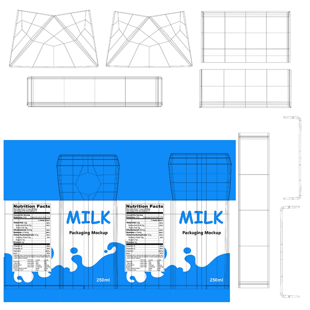 Milk carton 3D - TurboSquid 1705569