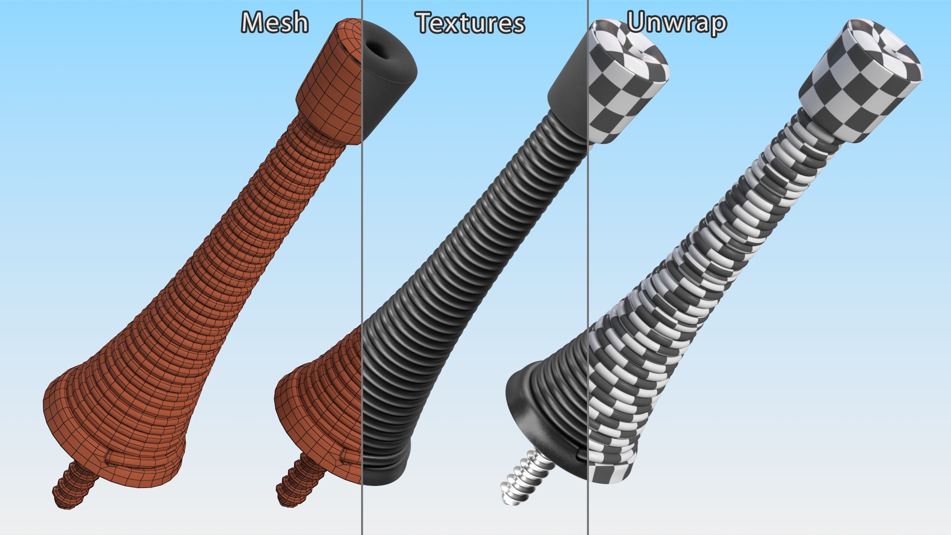 3D Black Spring Door Wedge Model - TurboSquid 2131148