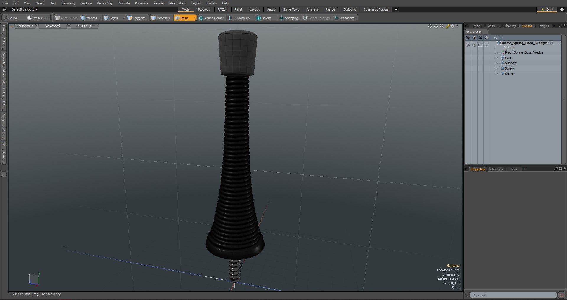 3D Black Spring Door Wedge Model - TurboSquid 2131148