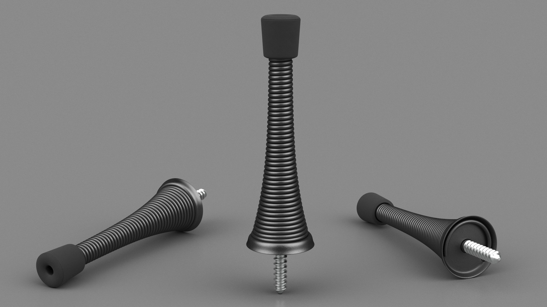3D Black Spring Door Wedge Model - TurboSquid 2131148