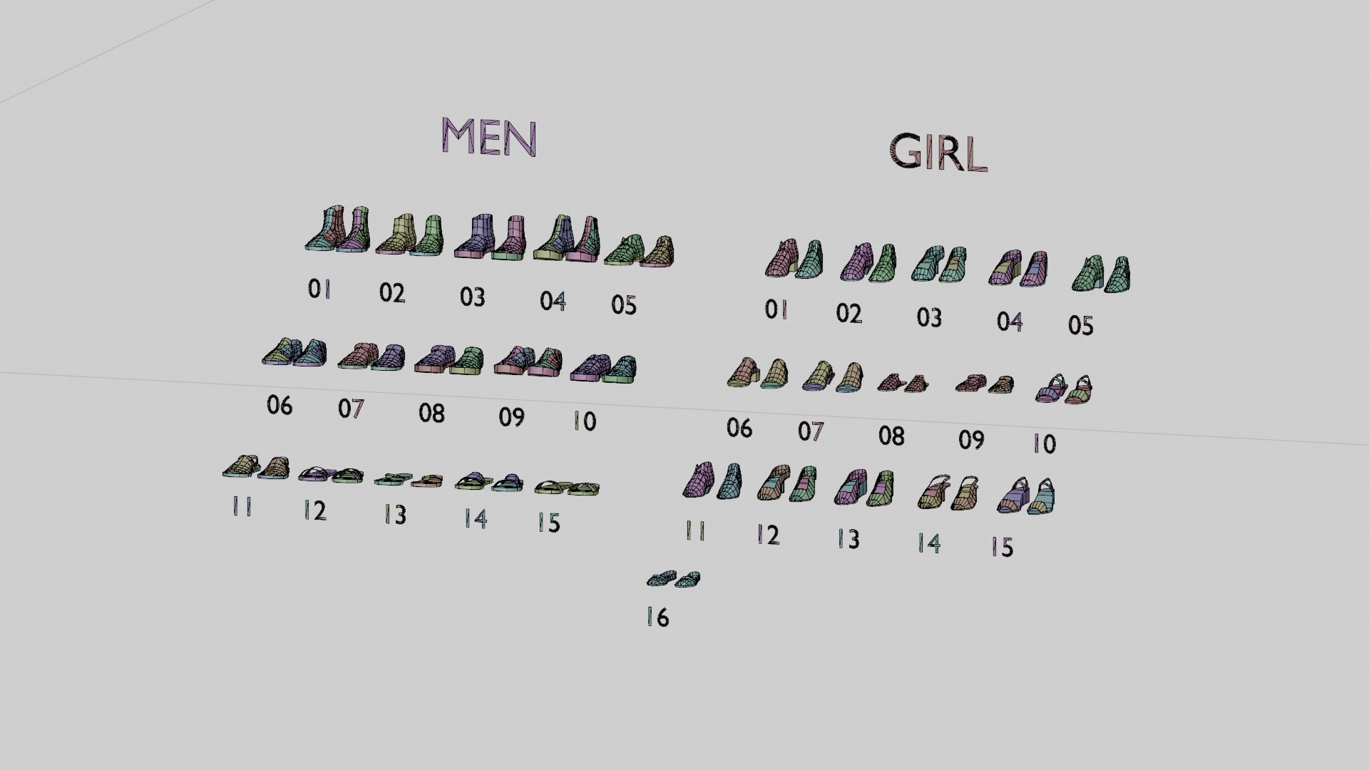 3D Base Mesh Shoes 31 Models - TurboSquid 1781114