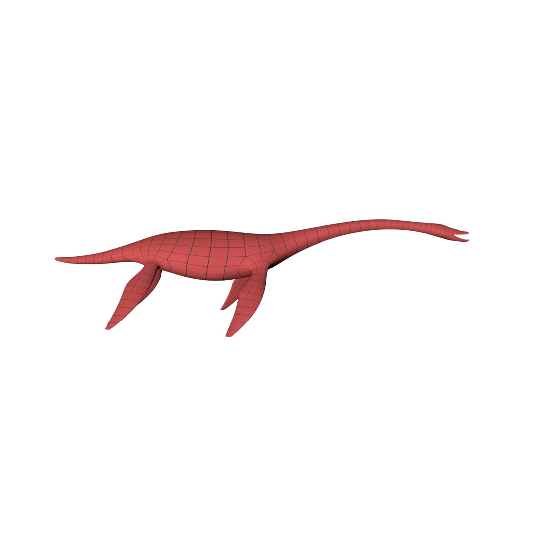 base mesh plesiosaurus 3d c4d