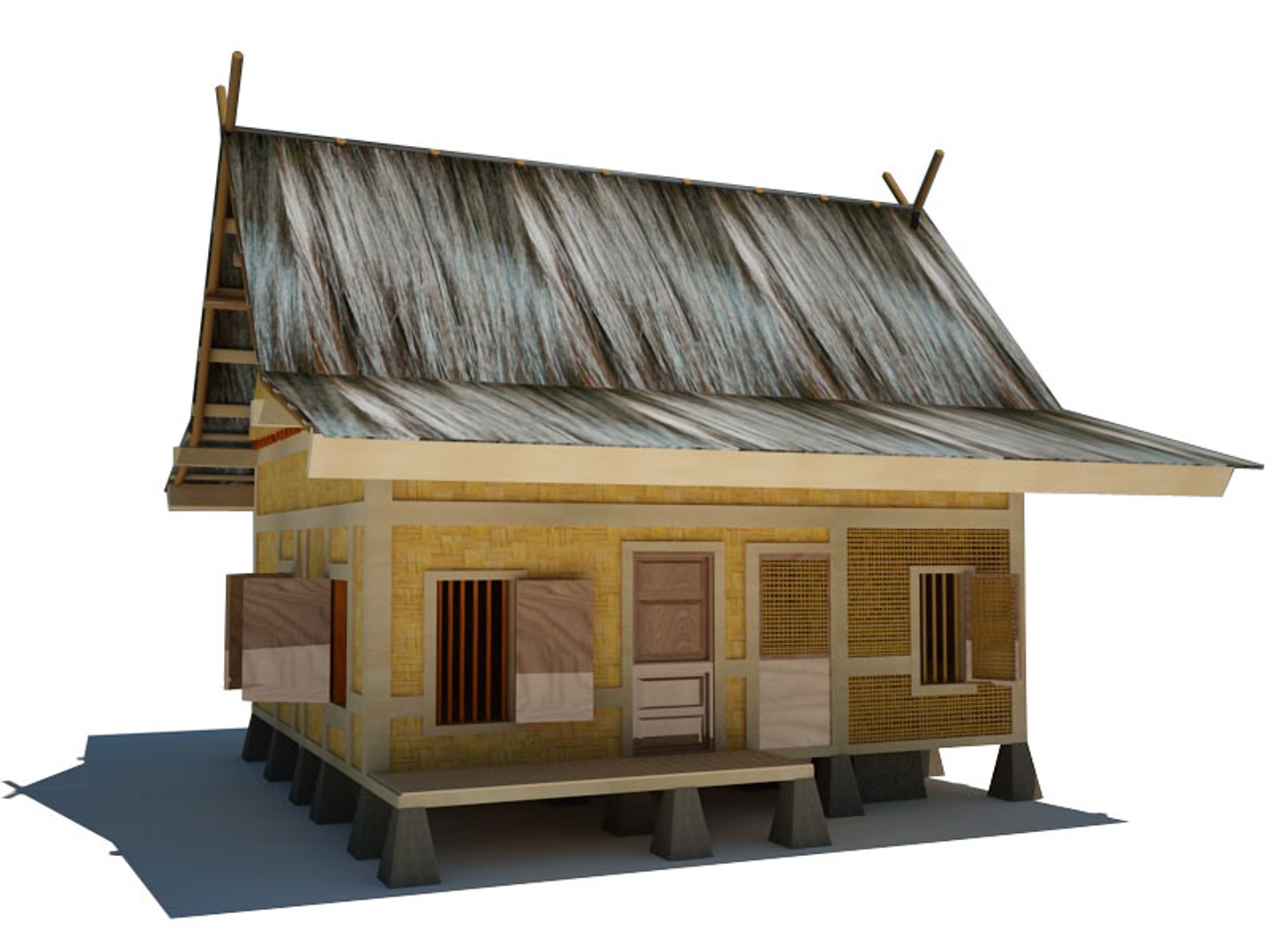 3d Indonesian Traditional House Model