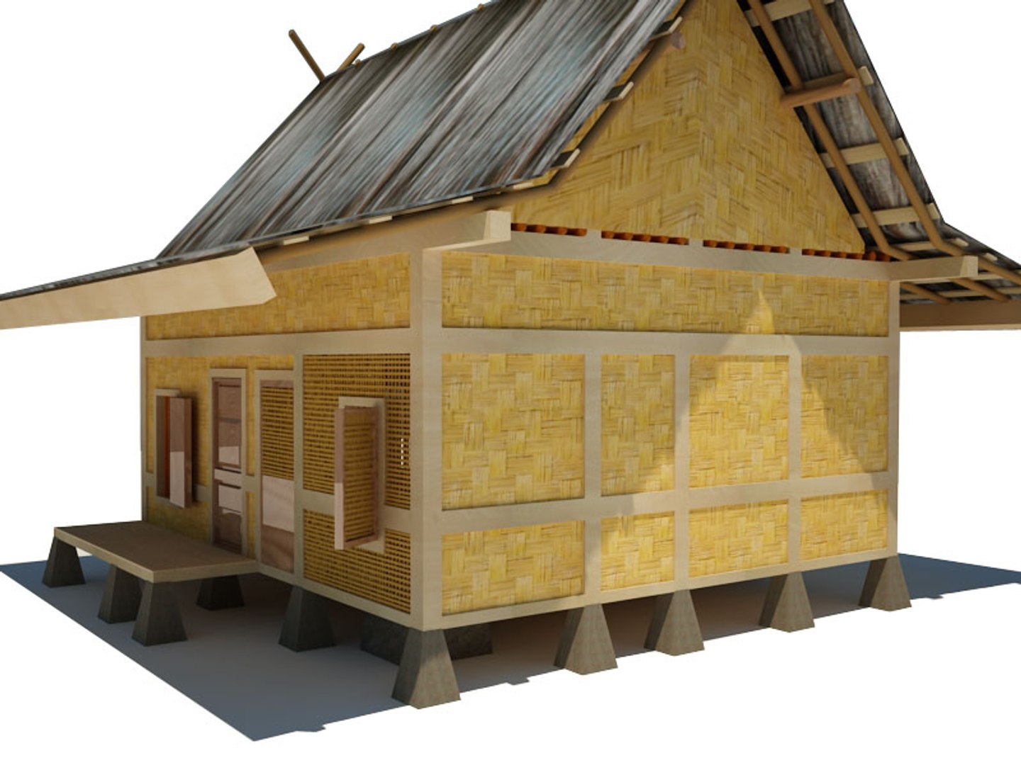 3d Indonesian Traditional House Model