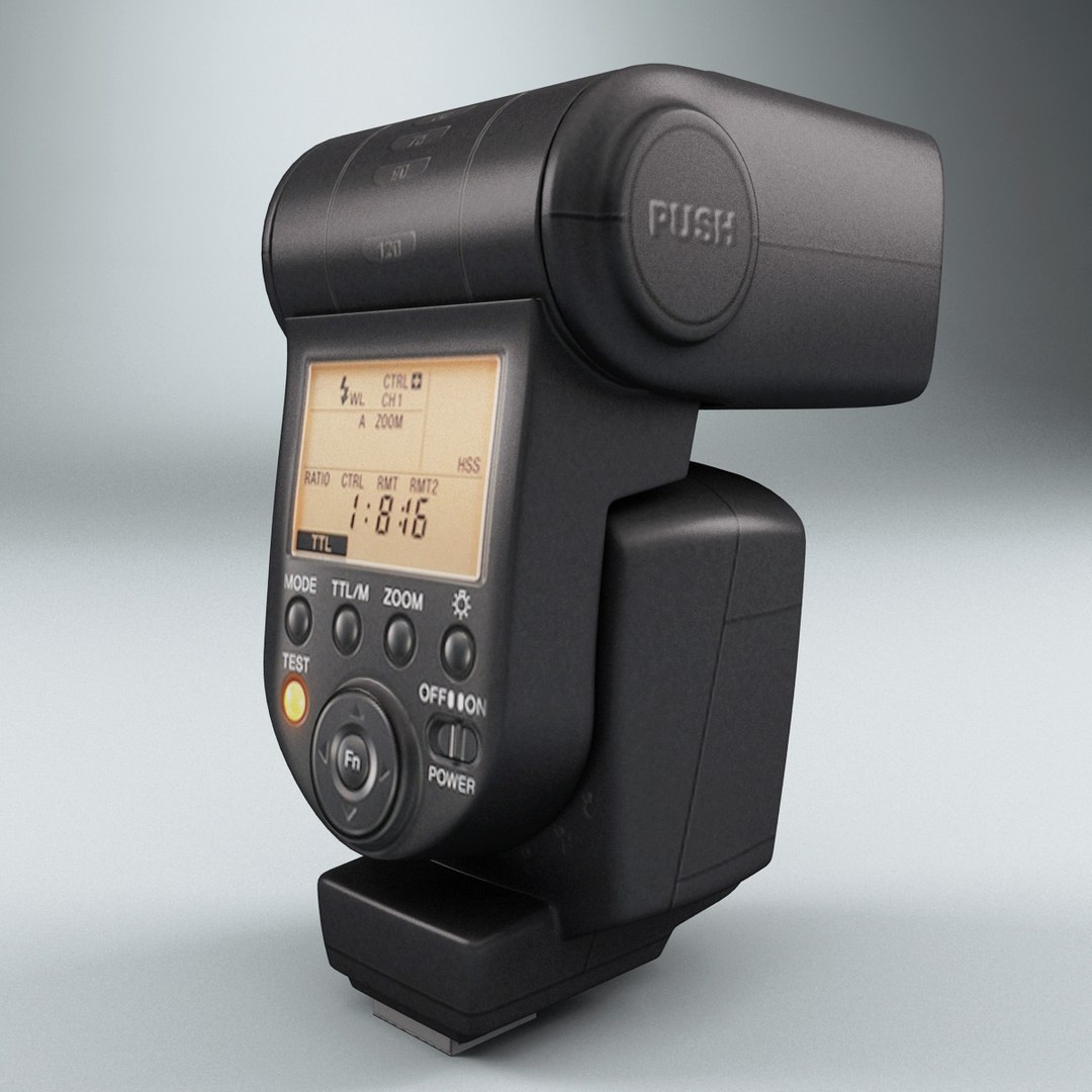 3d Model Speedlite Modelled