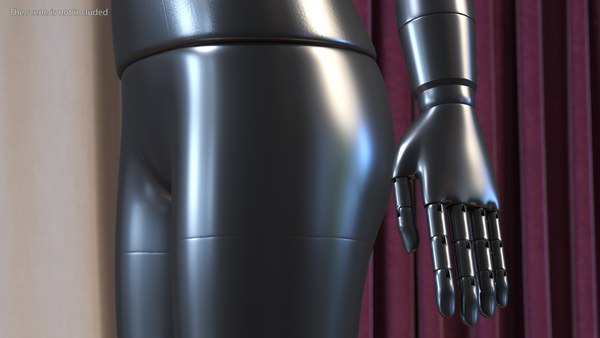 Modo용 유연한 여성용 마네킹 새틴 블랙 조작 3D 모델 - TurboSquid 1871773