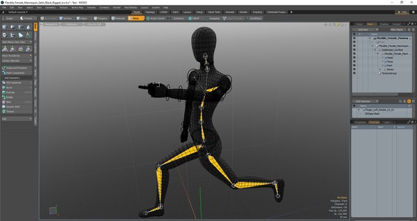 Modo용 유연한 여성용 마네킹 새틴 블랙 조작 3D 모델 - TurboSquid 1871773