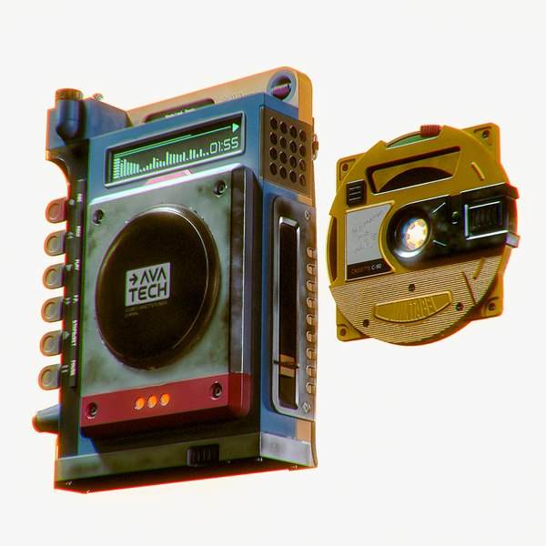 modelo 3d Reproductor de casetes de ciencia ficción - TurboSquid 2355757
