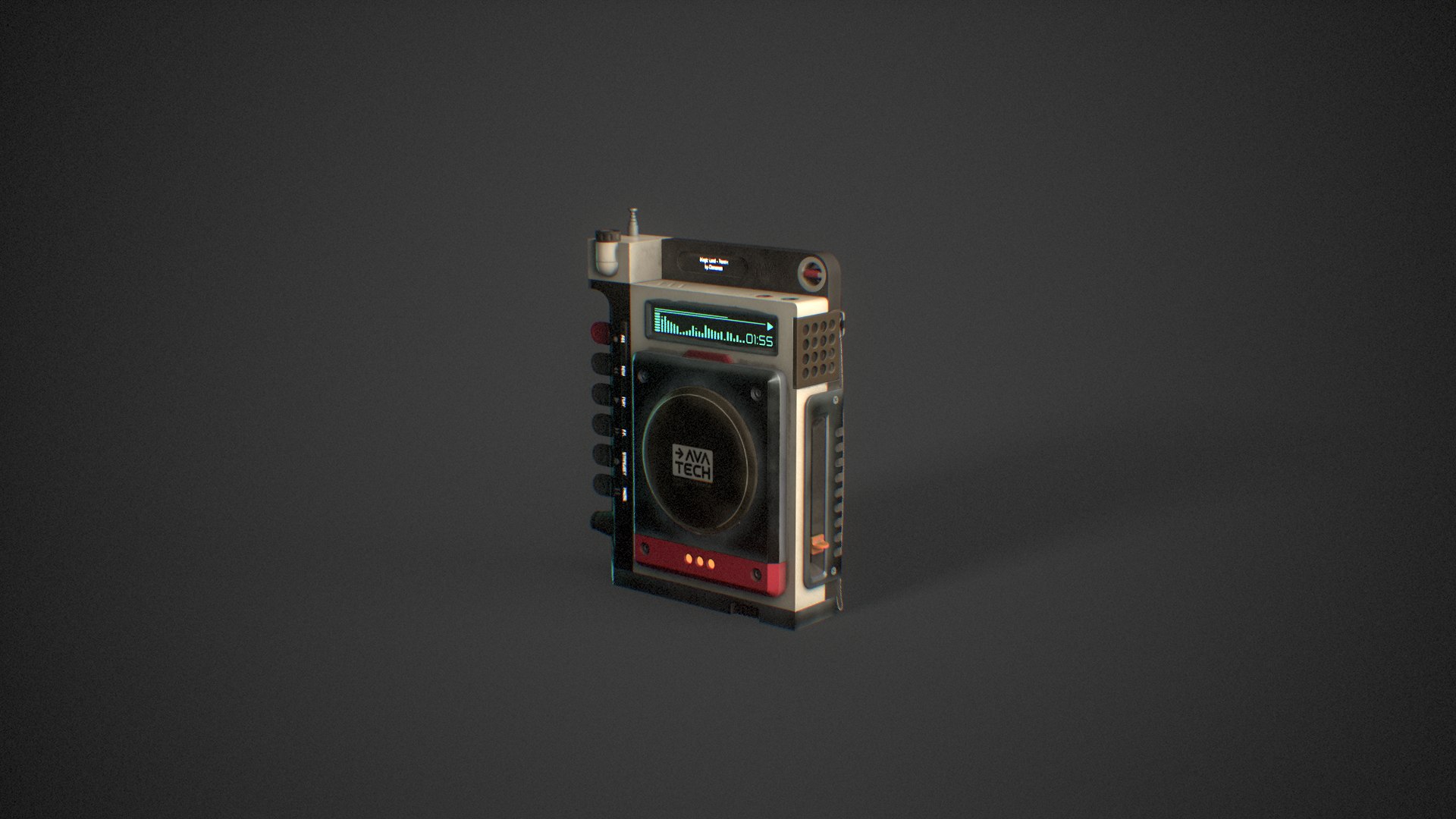 3D Sci-Fi Cassette Player Model - TurboSquid 2355757