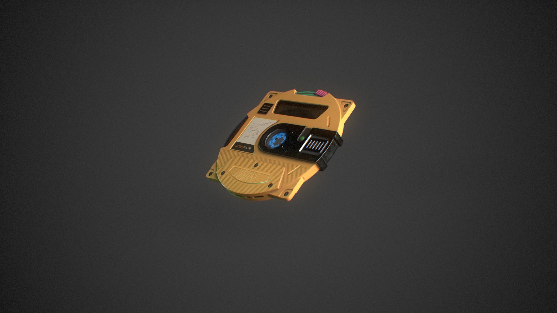 3D Sci-Fi Cassette Player Model - TurboSquid 2355757