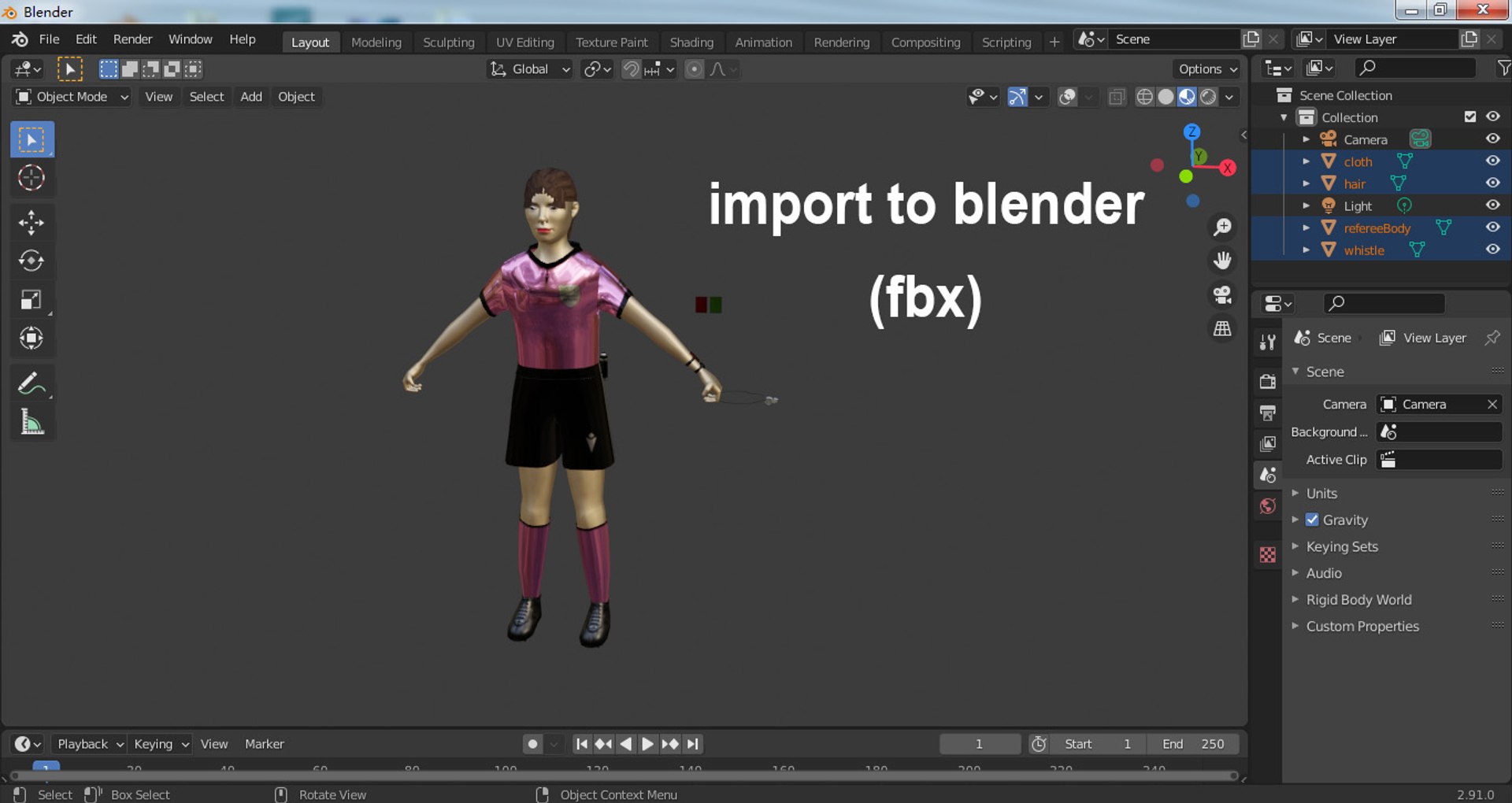 3D Soccer Female Referee Model - TurboSquid 2234254