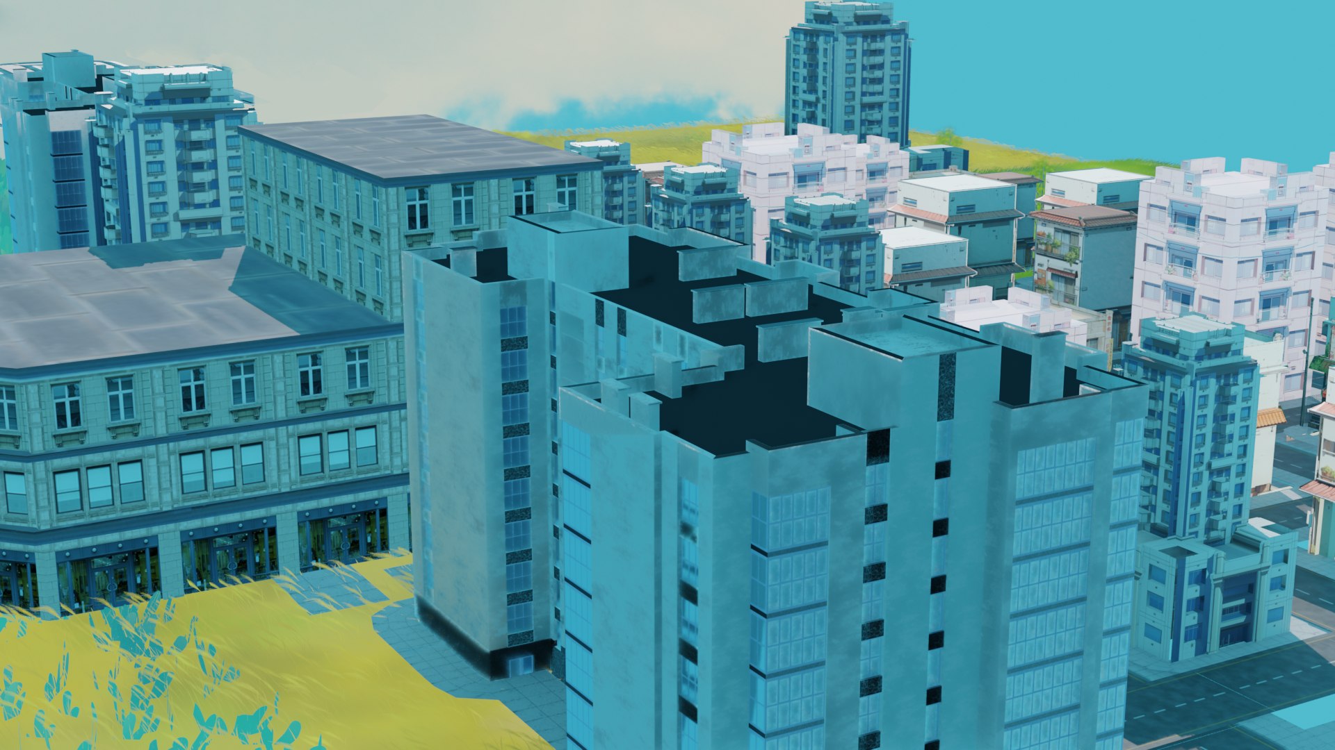 3D Anime City - Anime Buildings - Anime Neighborhood - TurboSquid 2336509