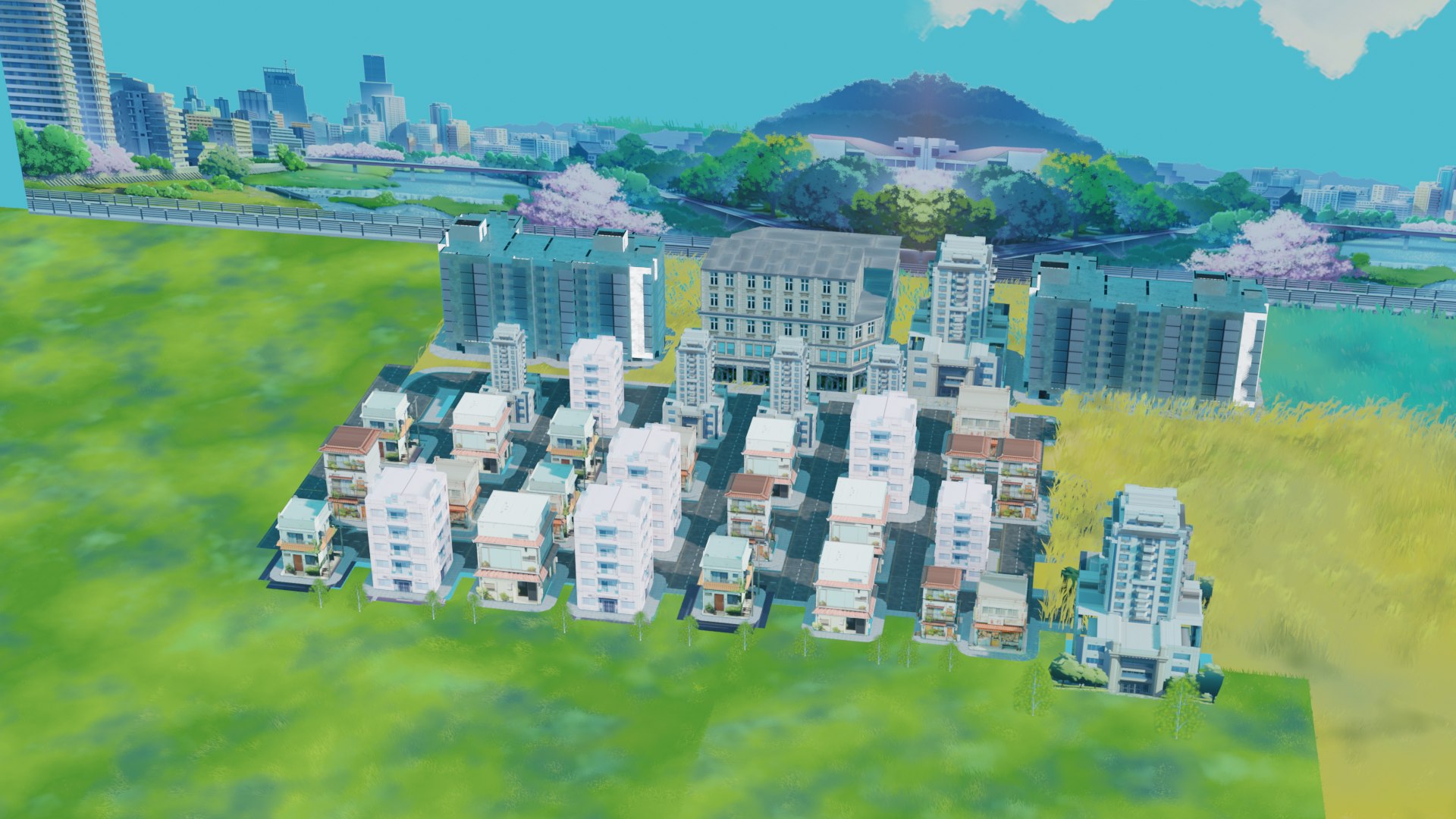 3D Anime City - Anime Buildings - Anime Neighborhood - TurboSquid 2336509