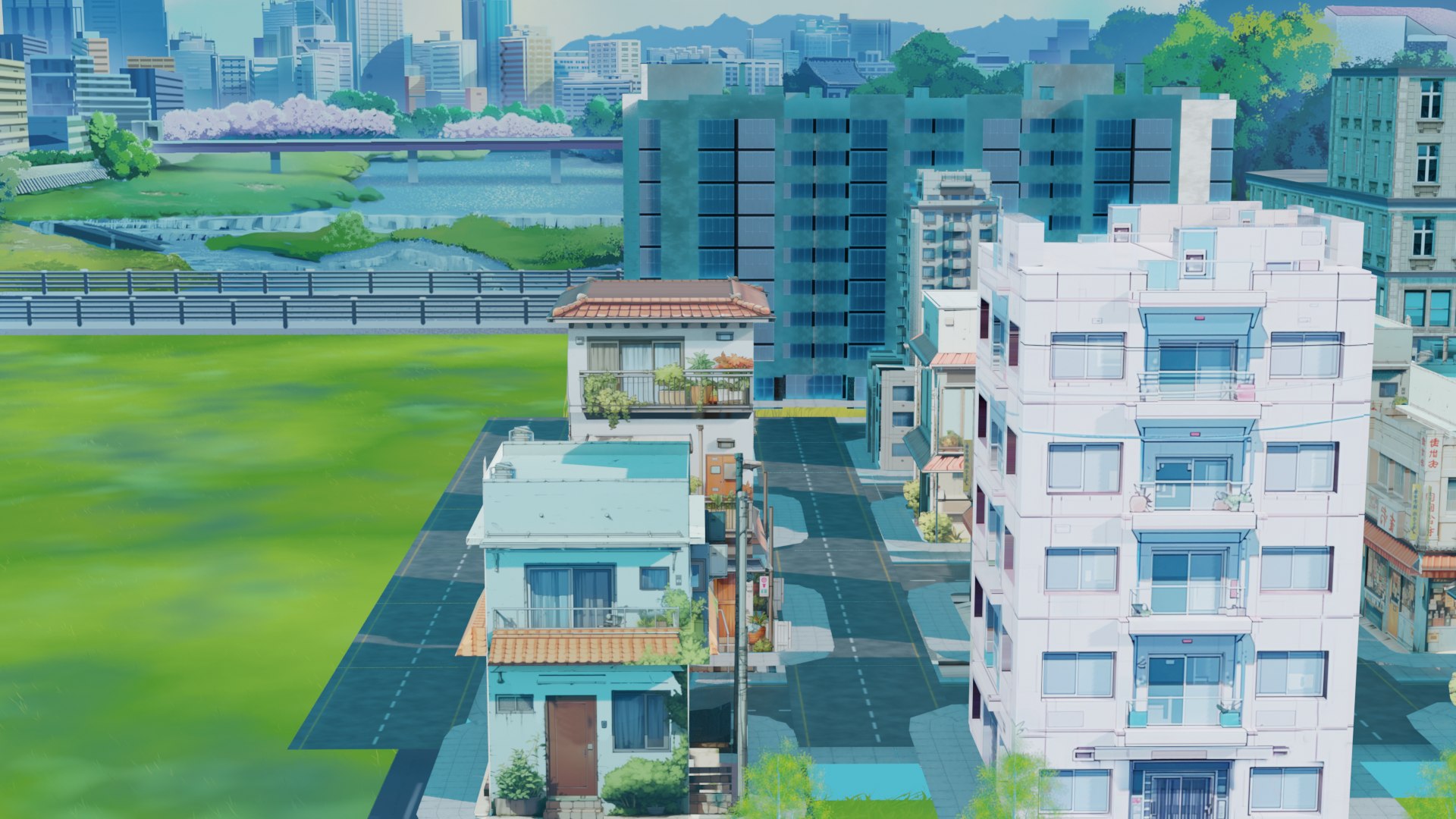 3D Anime City - Anime Buildings - Anime Neighborhood - TurboSquid 2336509