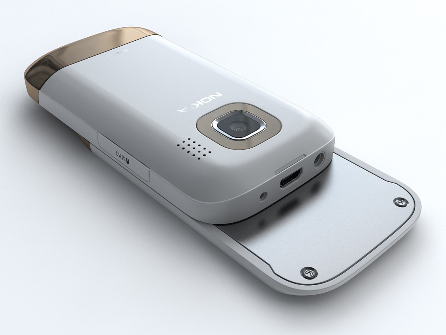 3d Nokia C2-03 Mobile Phone