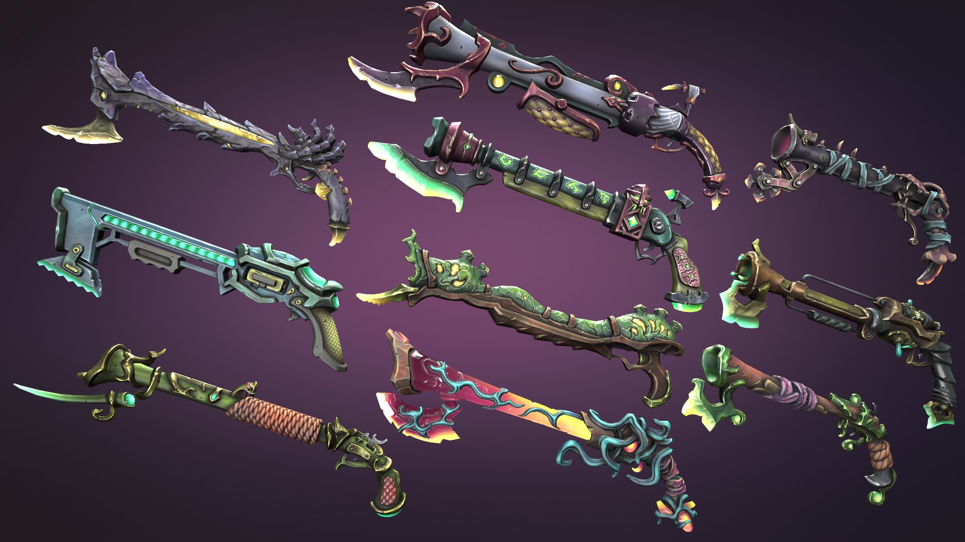 Fantasy Muskets 3D Model - TurboSquid 2139640