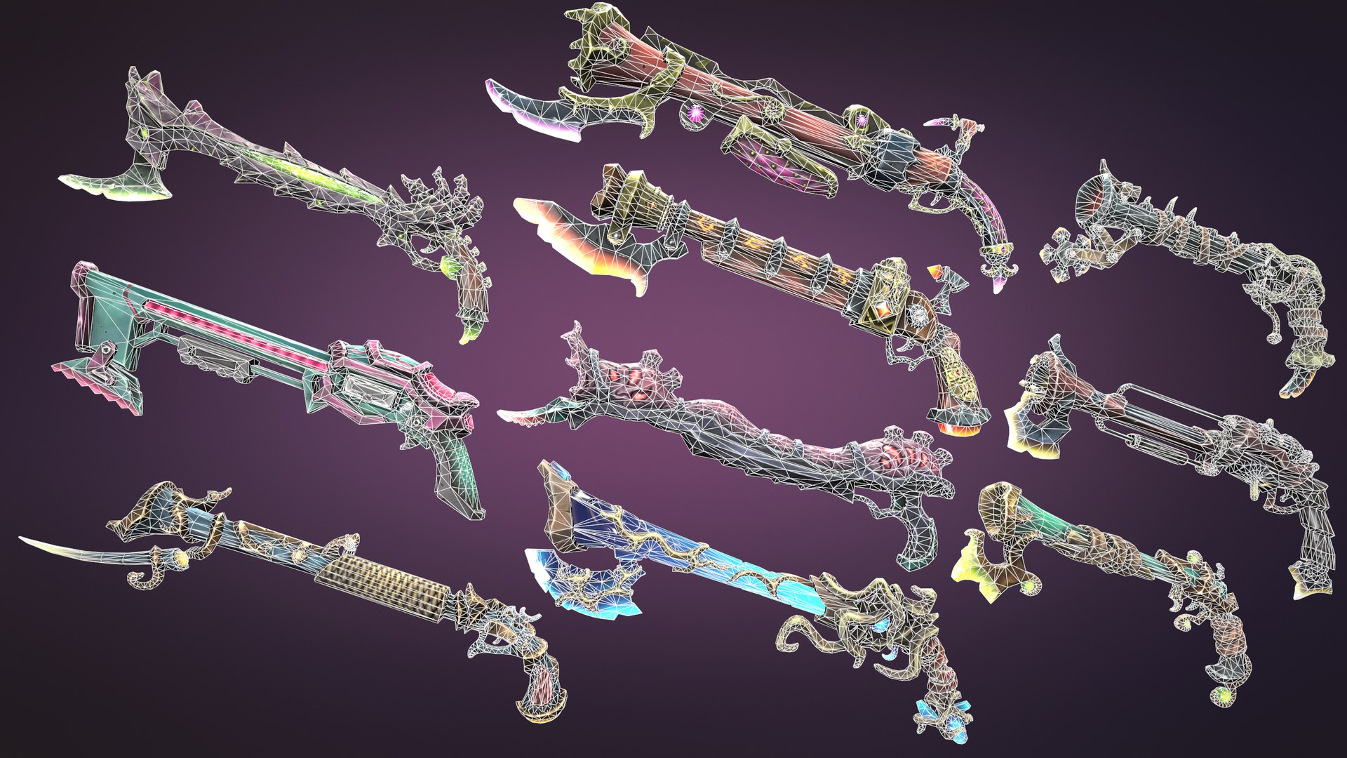 Fantasy Muskets 3D Model - TurboSquid 2139640
