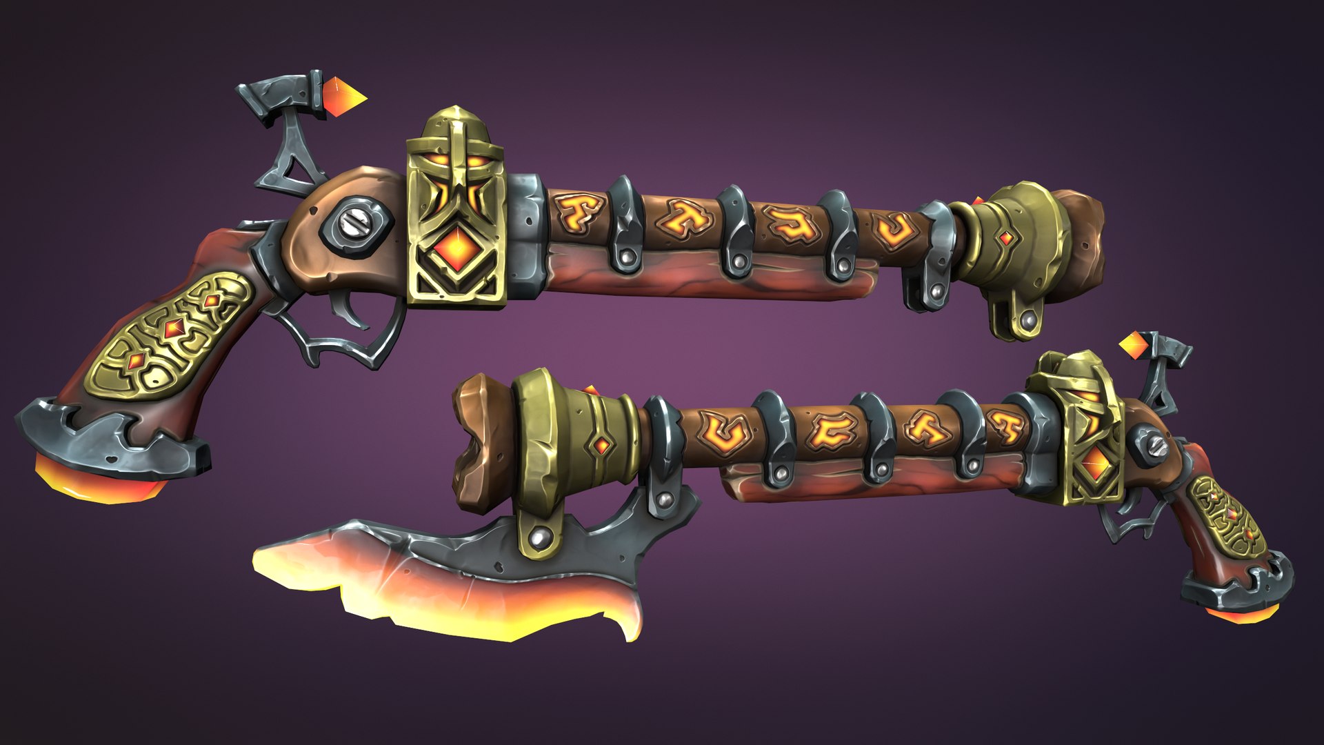 Fantasy Muskets 3D Model - TurboSquid 2139640