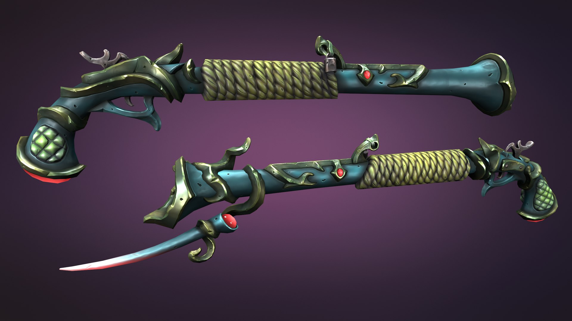 Fantasy Muskets 3D Model - TurboSquid 2139640